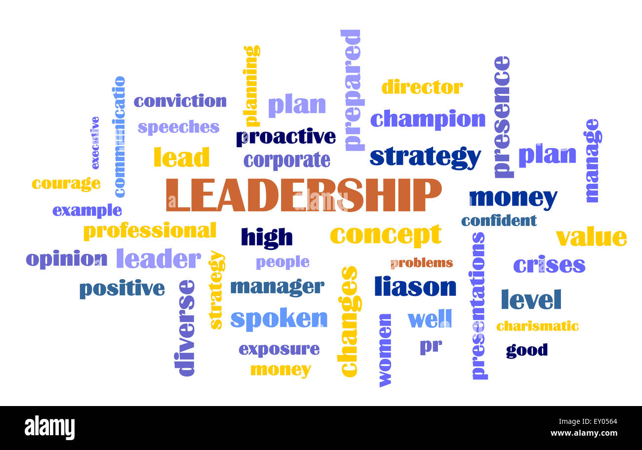 Leadership word concept Stock Photo - Alamy