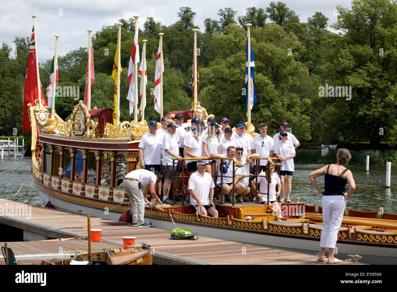 Royal rowing barge moored hi-res stock photography and images - Alamy