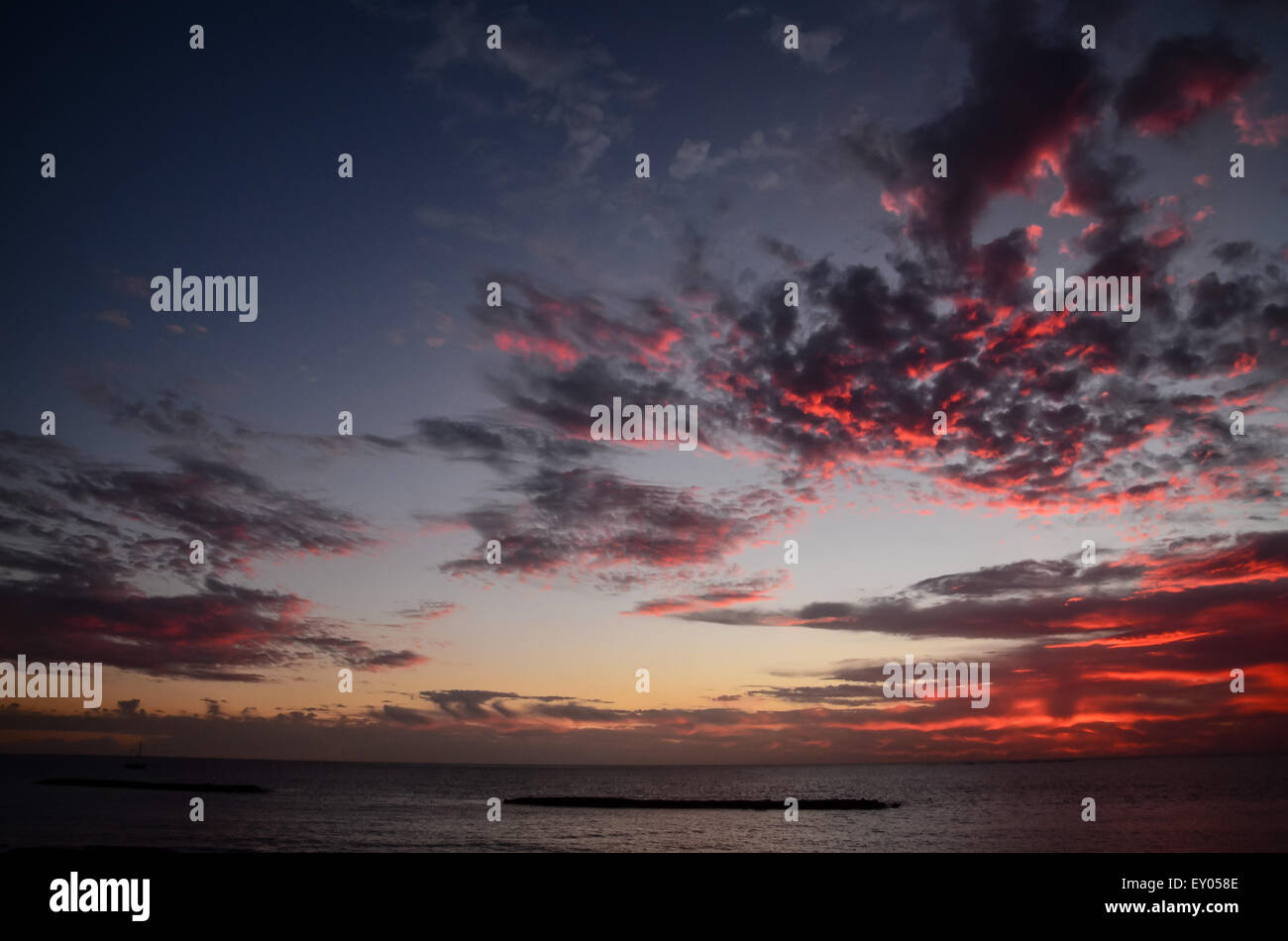 Colored Clouds at Sunset Stock Photo - Alamy