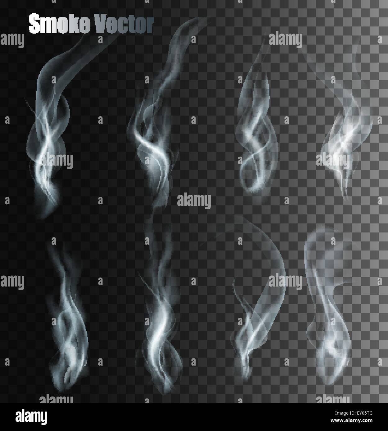 Set Of Transparent Different Smoke Vectors Stock Vector Image & Art - Alamy