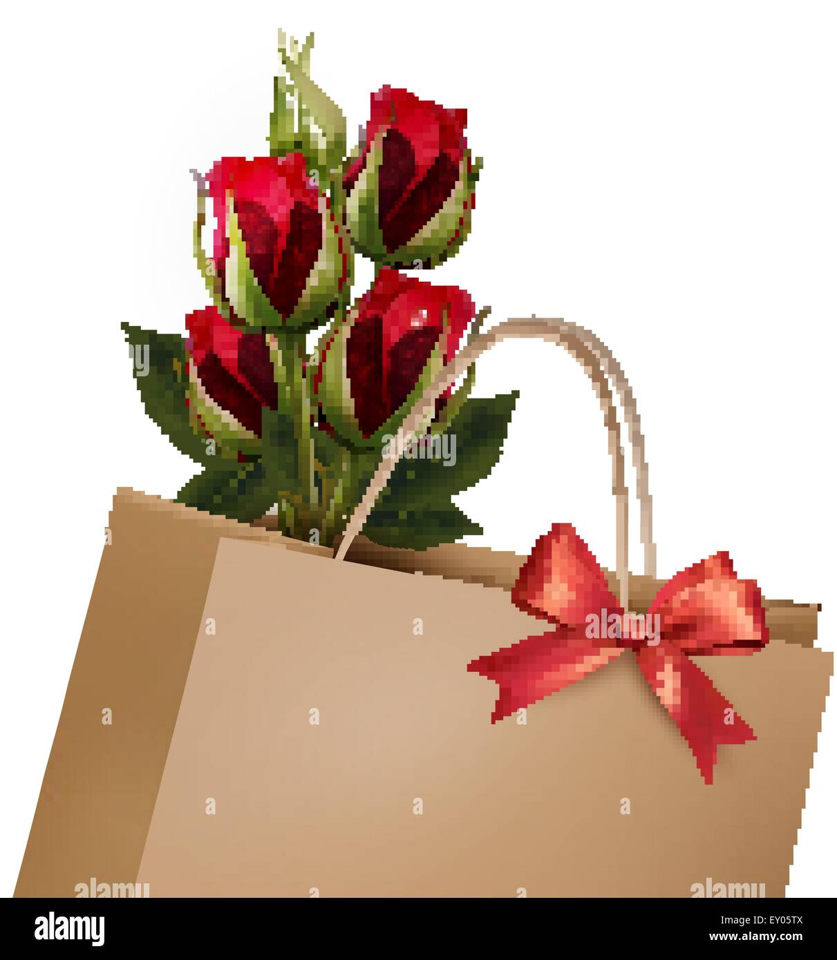 Rose bud bag Stock Vector Images - Alamy