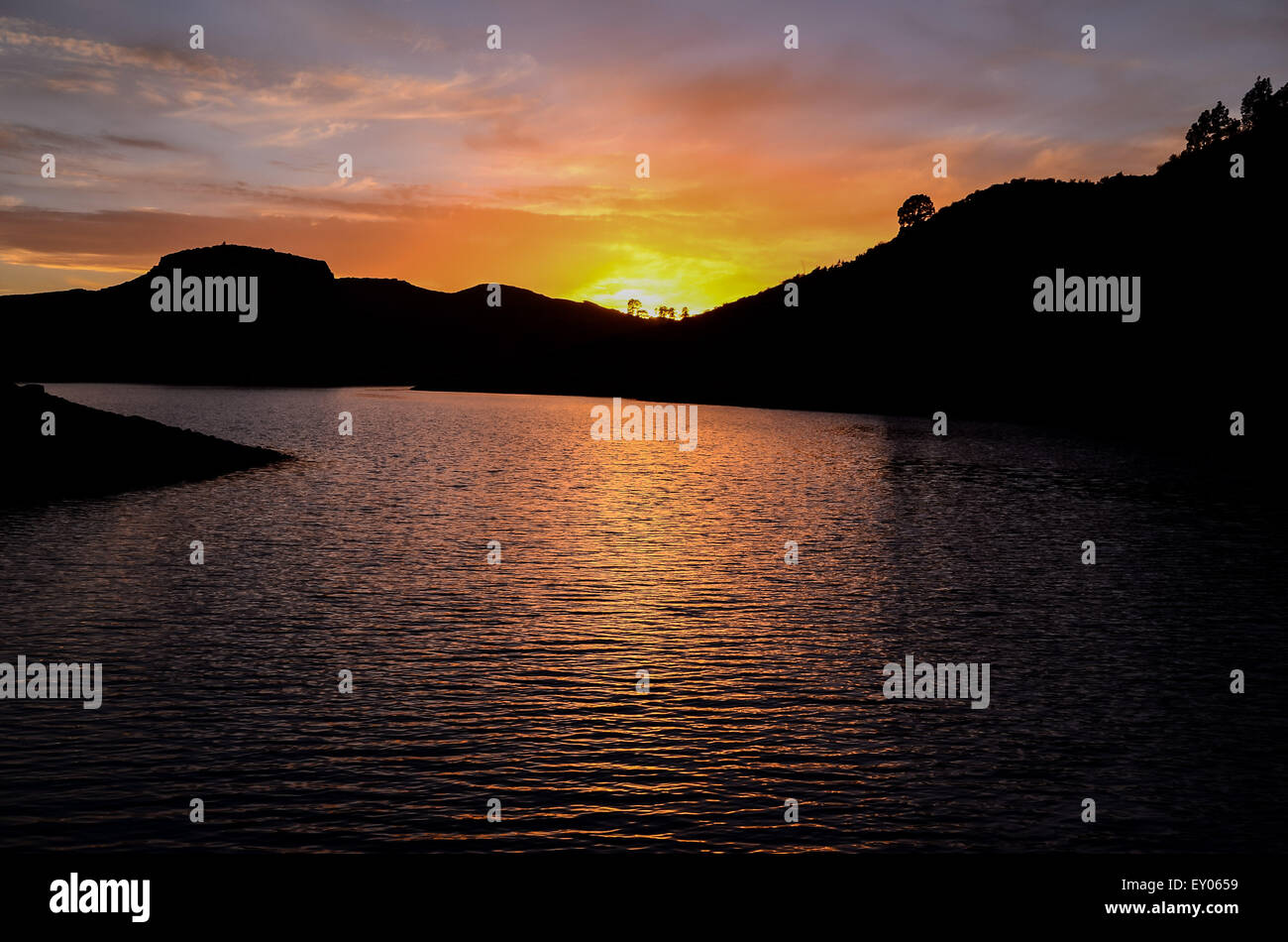 Sunset on the Atlantic Ocean Stock Photo - Alamy