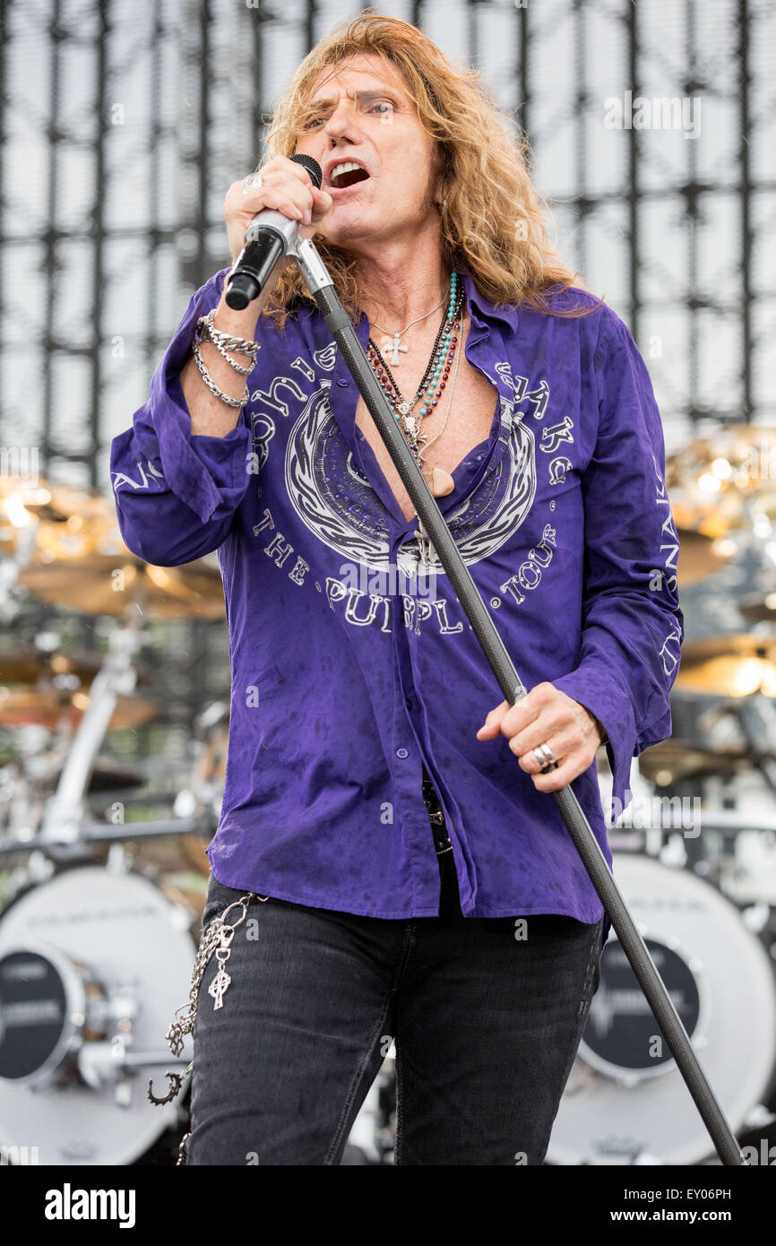 Oshkosh, Wisconsin, USA. 16th July, 2015. Singer DAVID COVERDALE of ...