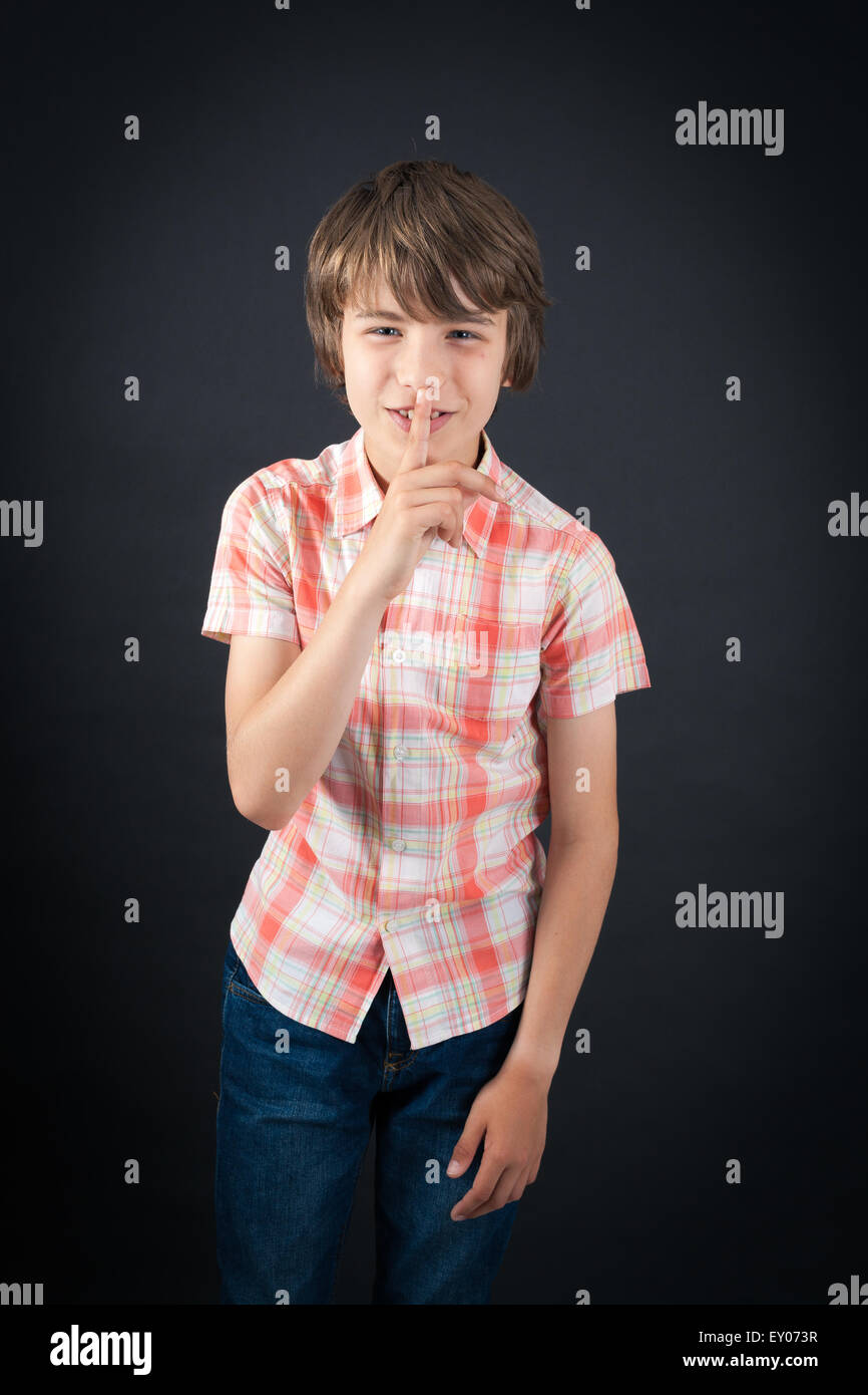 Handsome boy doing different expressions in different sets of clothes ...