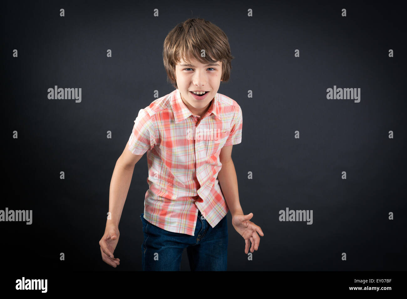 Handsome boy doing different expressions in different sets of clothes ...
