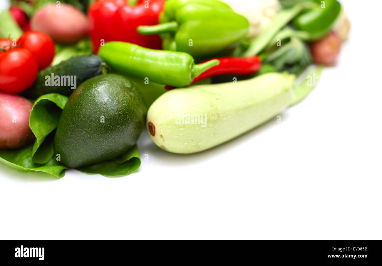 Pile of assorted vegetables isolated on white background Stock Photo ...