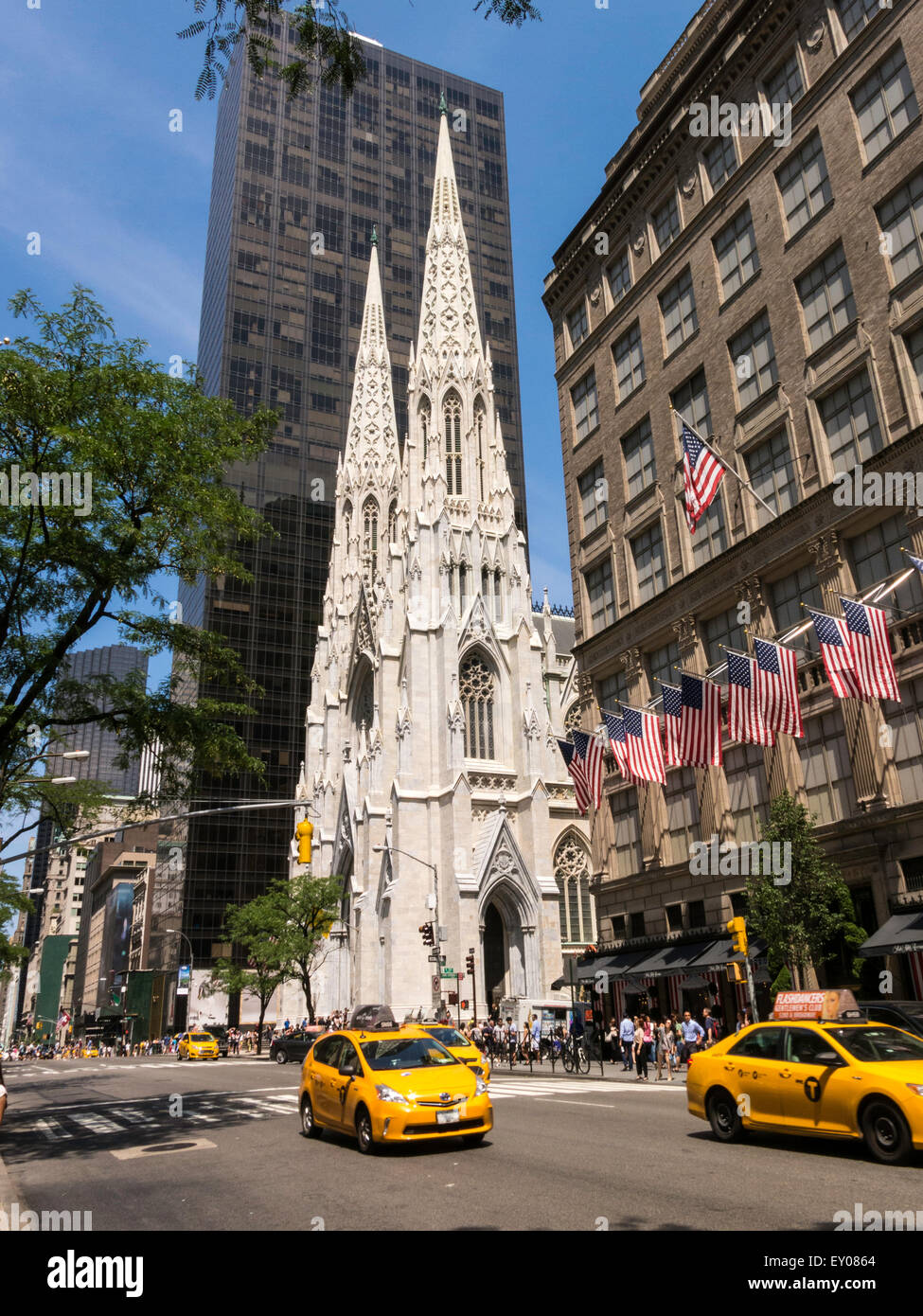St. Patrick's Cathedral is an historic landmark in New York City, USA ...