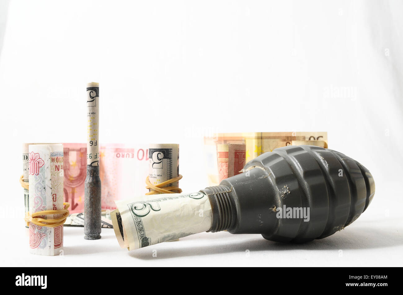 Money and Weapons Concept Weapons and Money Stock Photo - Alamy