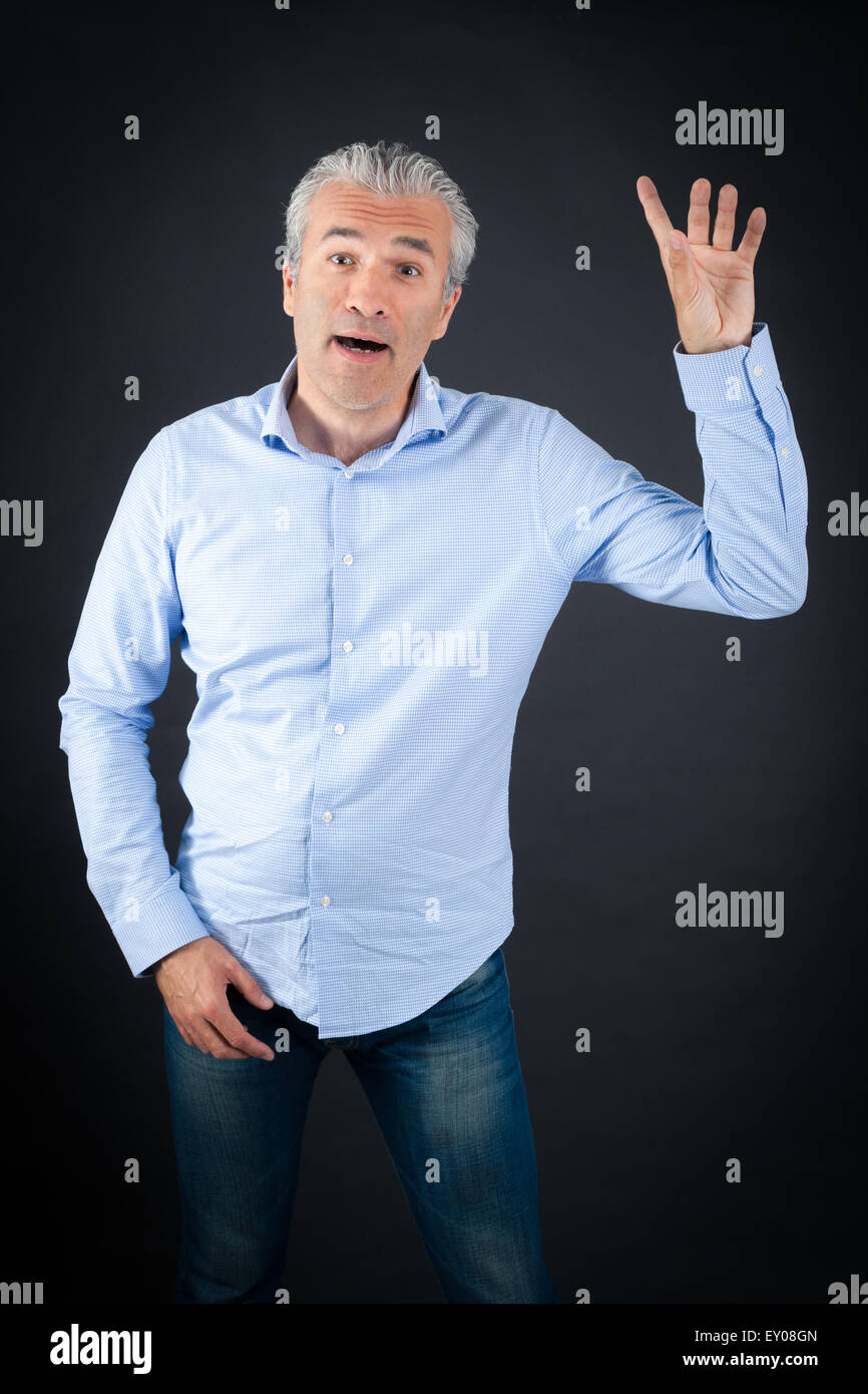Handsome man doing different expressions in different sets of clothes ...