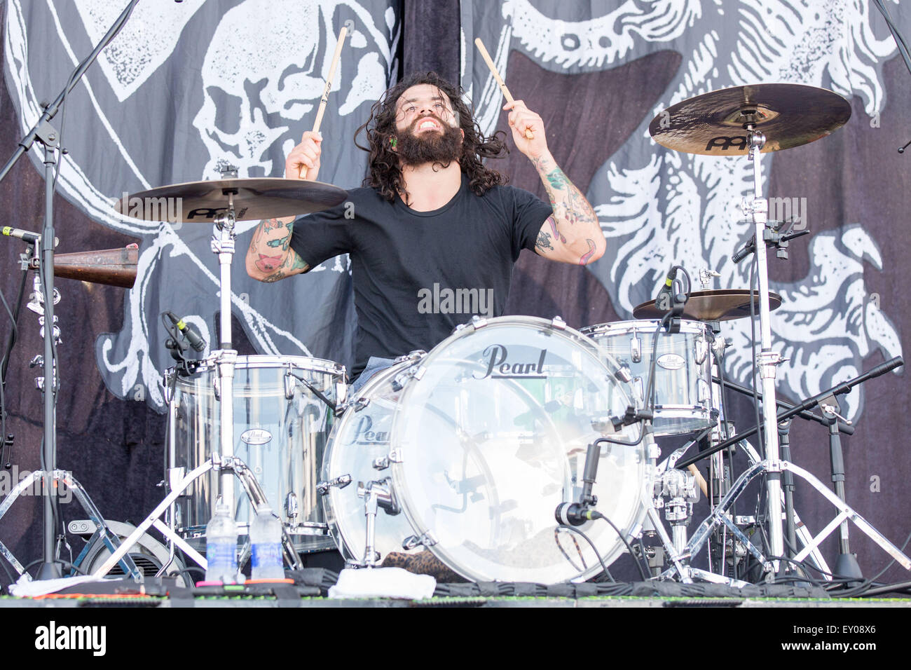 Oshkosh, Wisconsin, USA. 17th July, 2015. Drummer JOSHUA MARUNDE (aka ...