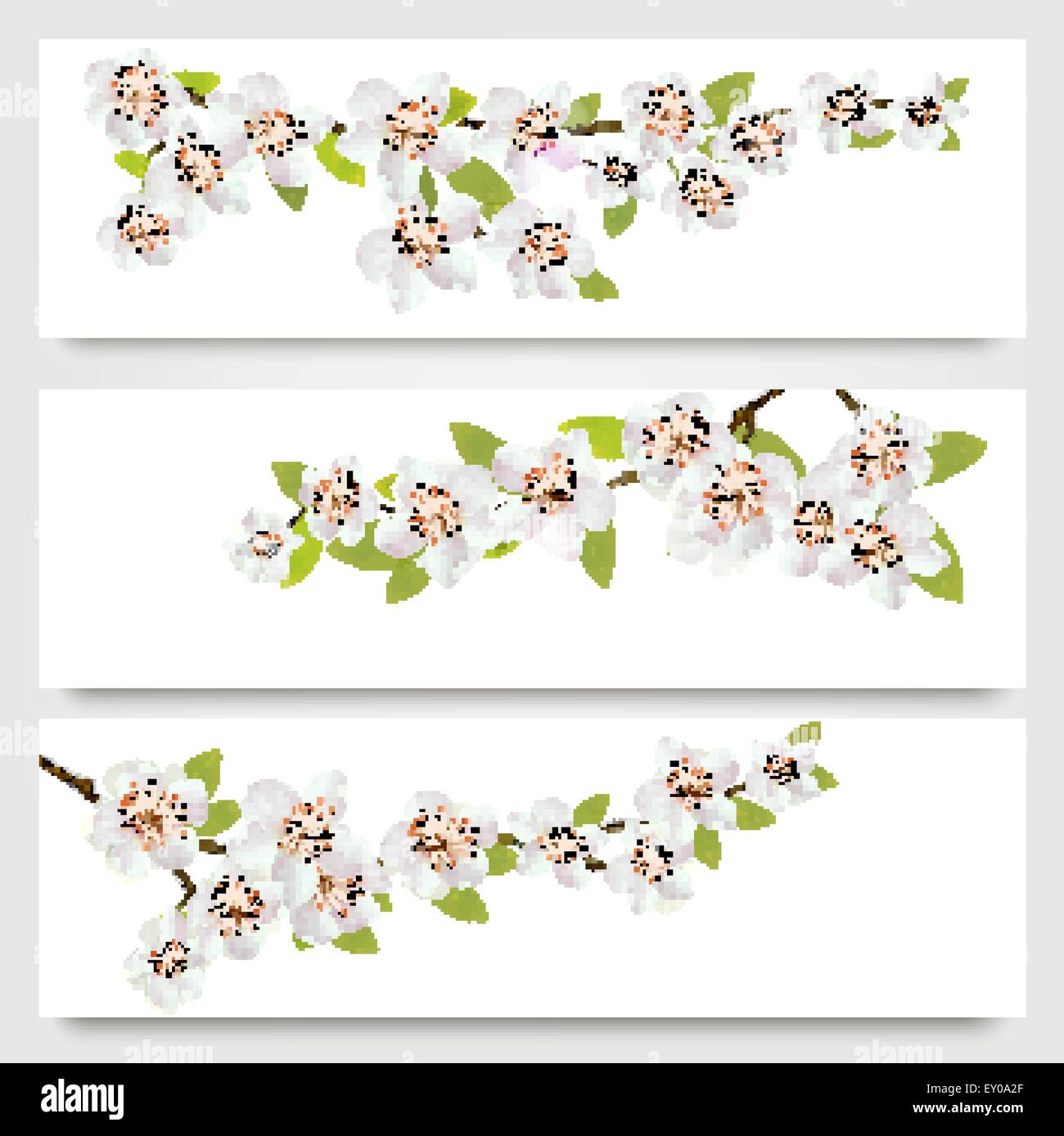 Three three flower branches Stock Vector Images - Alamy