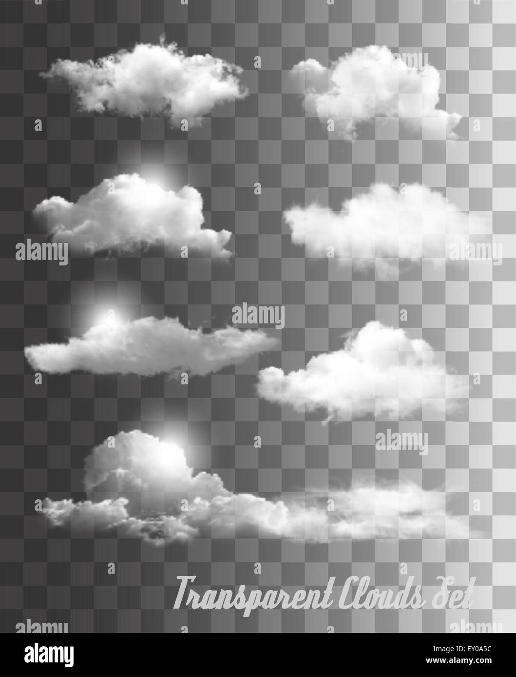 Set of transparent clouds. Vector Stock Vector Image & Art - Alamy