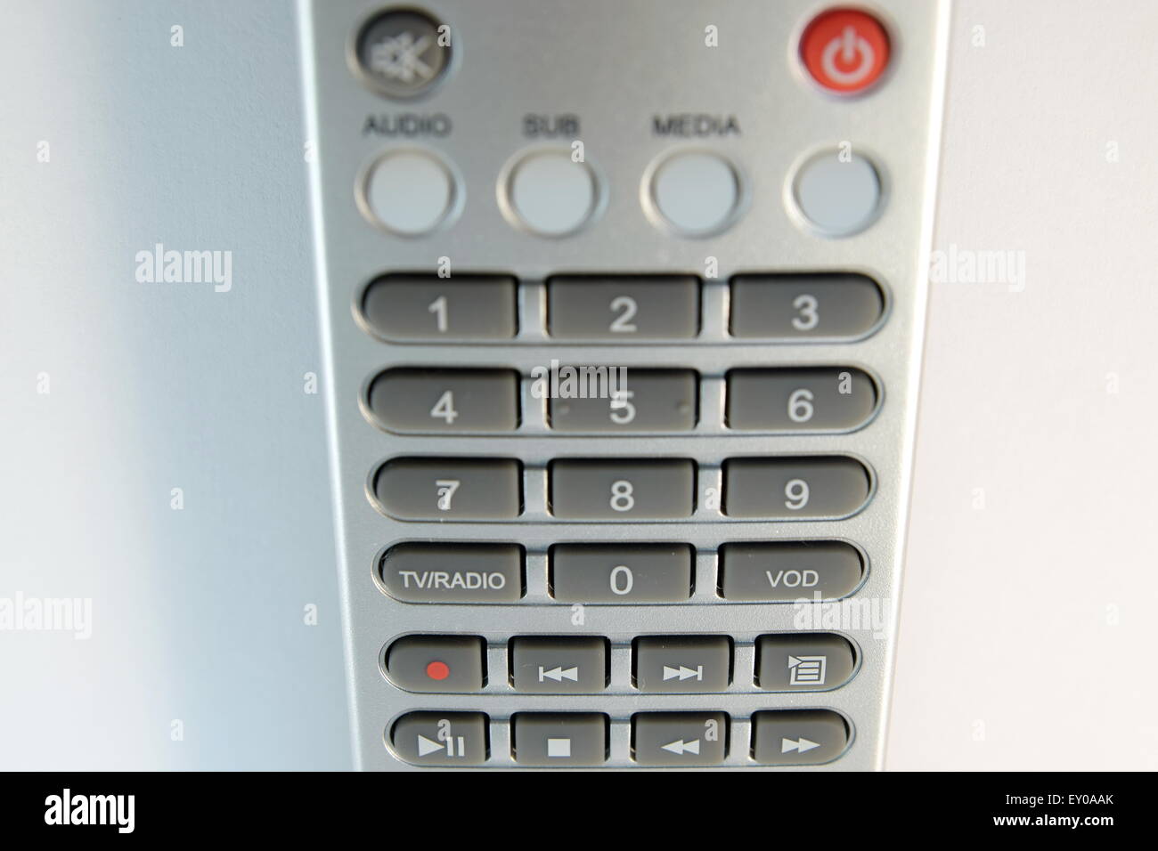 Close up Television and receiver remote control, keypad Stock Photo - Alamy