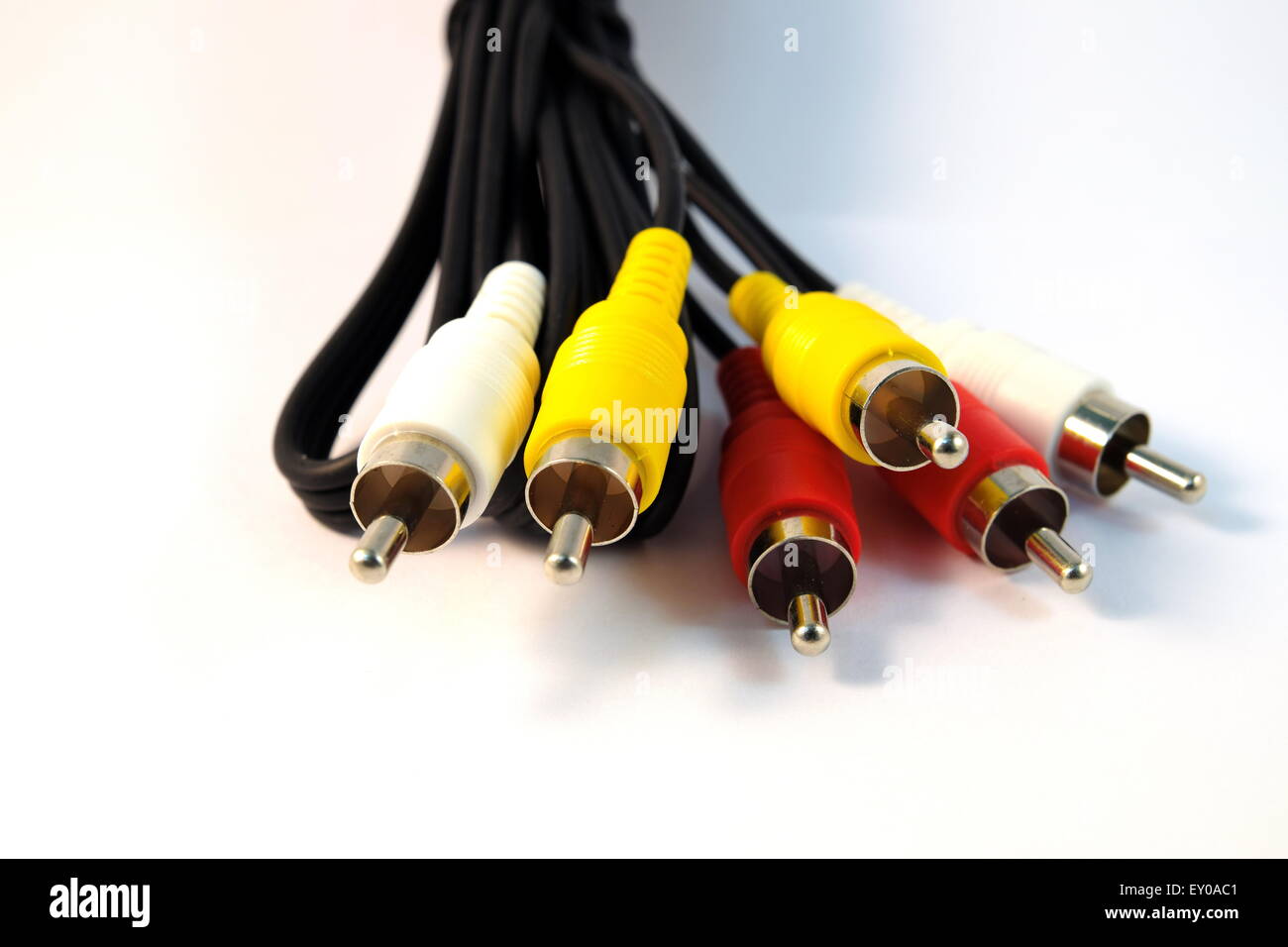 Close-up Audio Video and data Cable in White Background Stock Photo - Alamy