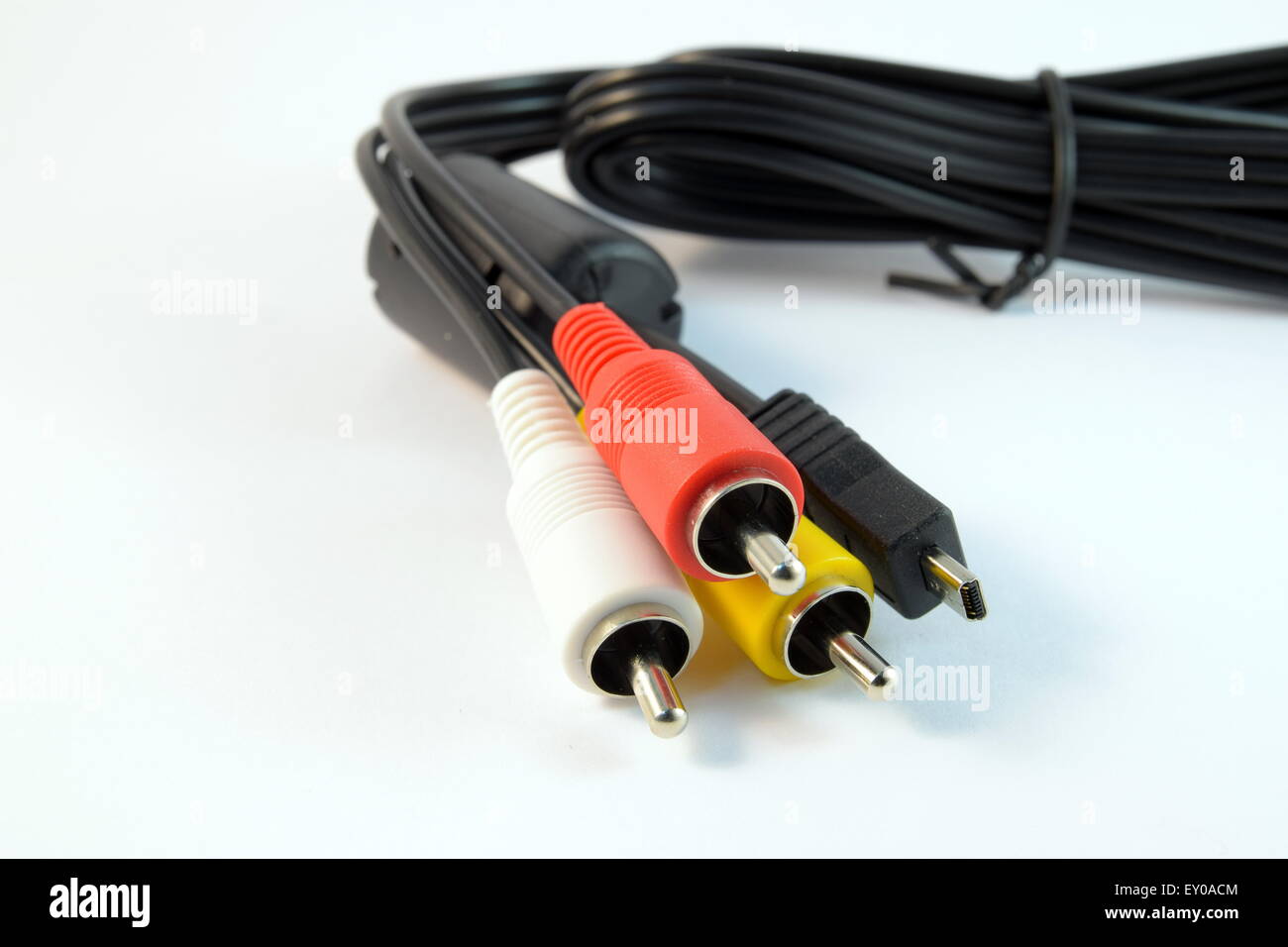 Close-up Audio Video and data Cable in White Background Stock Photo - Alamy