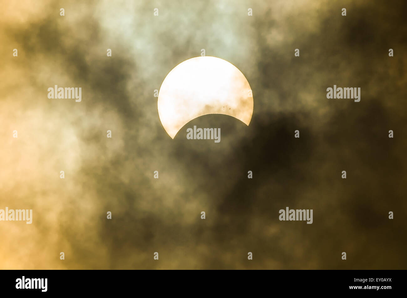 Partial Solar Eclipse Stock Photo - Alamy