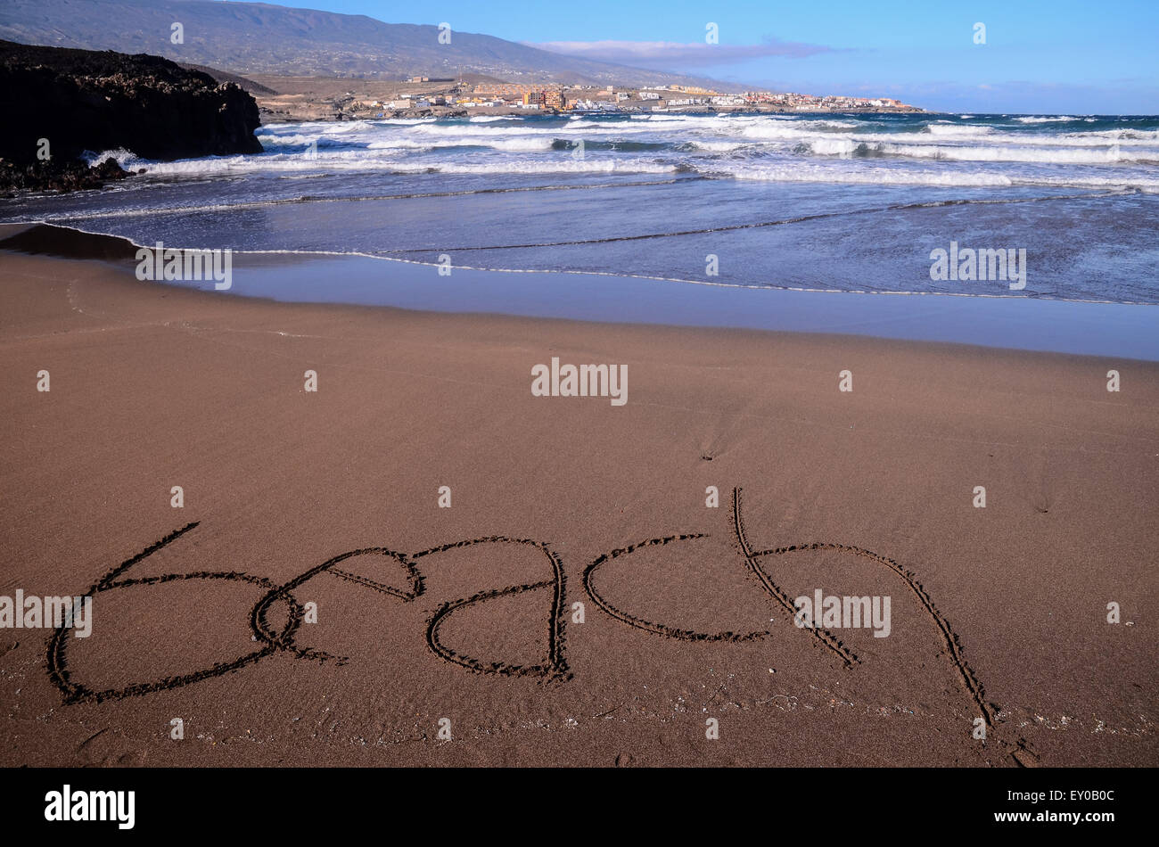 Word Written on the Sand Stock Photo - Alamy