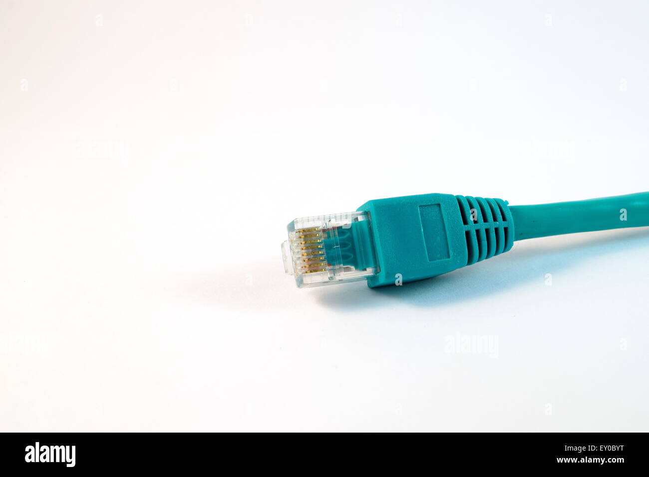 Close-up Network Cable on White Background Stock Photo - Alamy