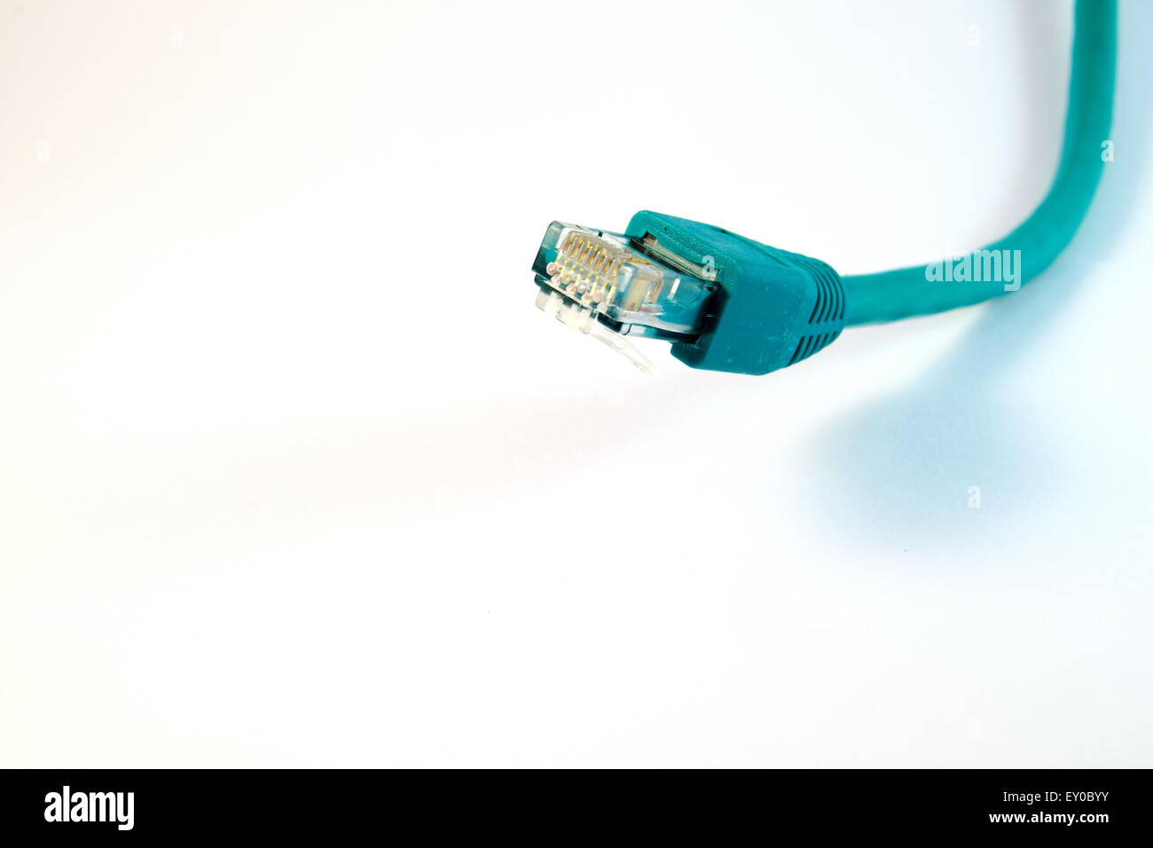 Close-up Network Cable on White Background Stock Photo - Alamy