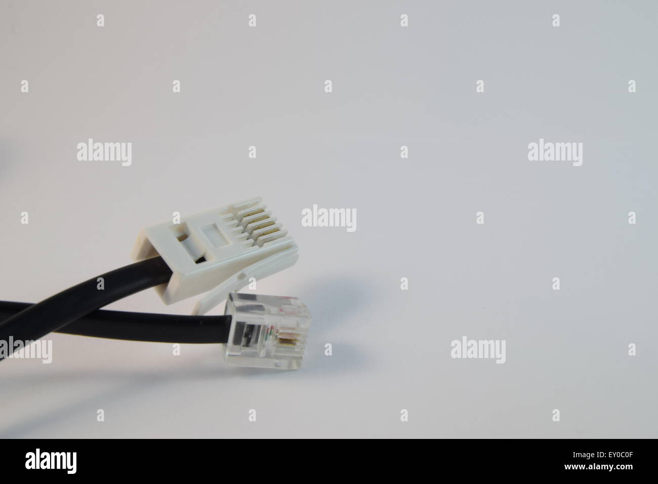 Close-up Network Cable on White Background Stock Photo - Alamy