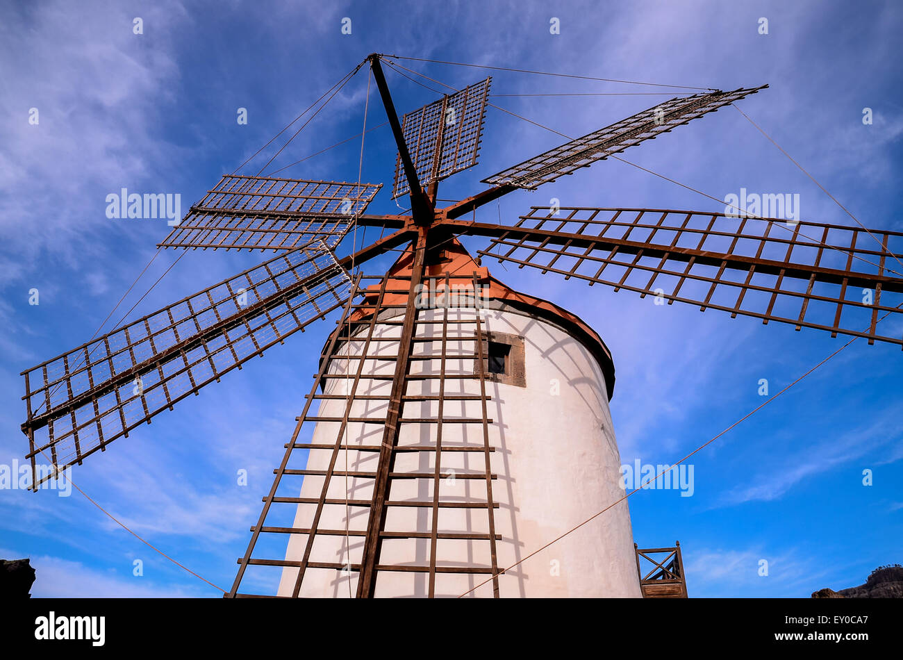 Vintage Wind Mill Stock Photo - Alamy