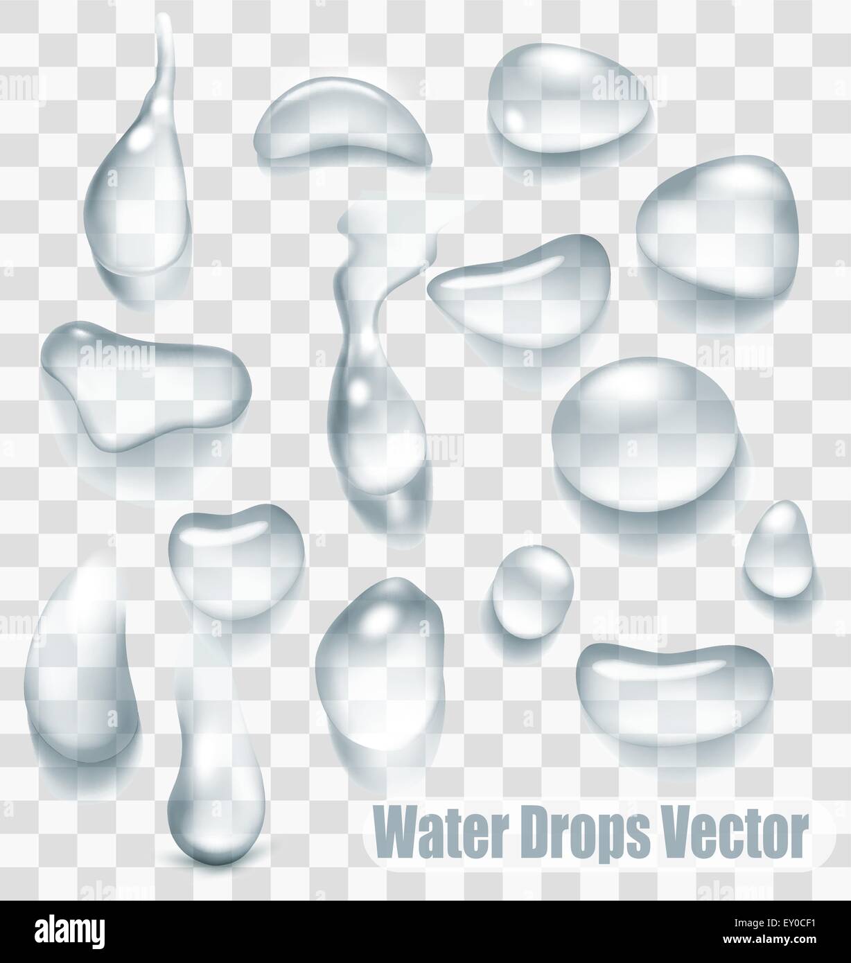 Big set of transparent drops of water. Vector Stock Vector Image & Art ...