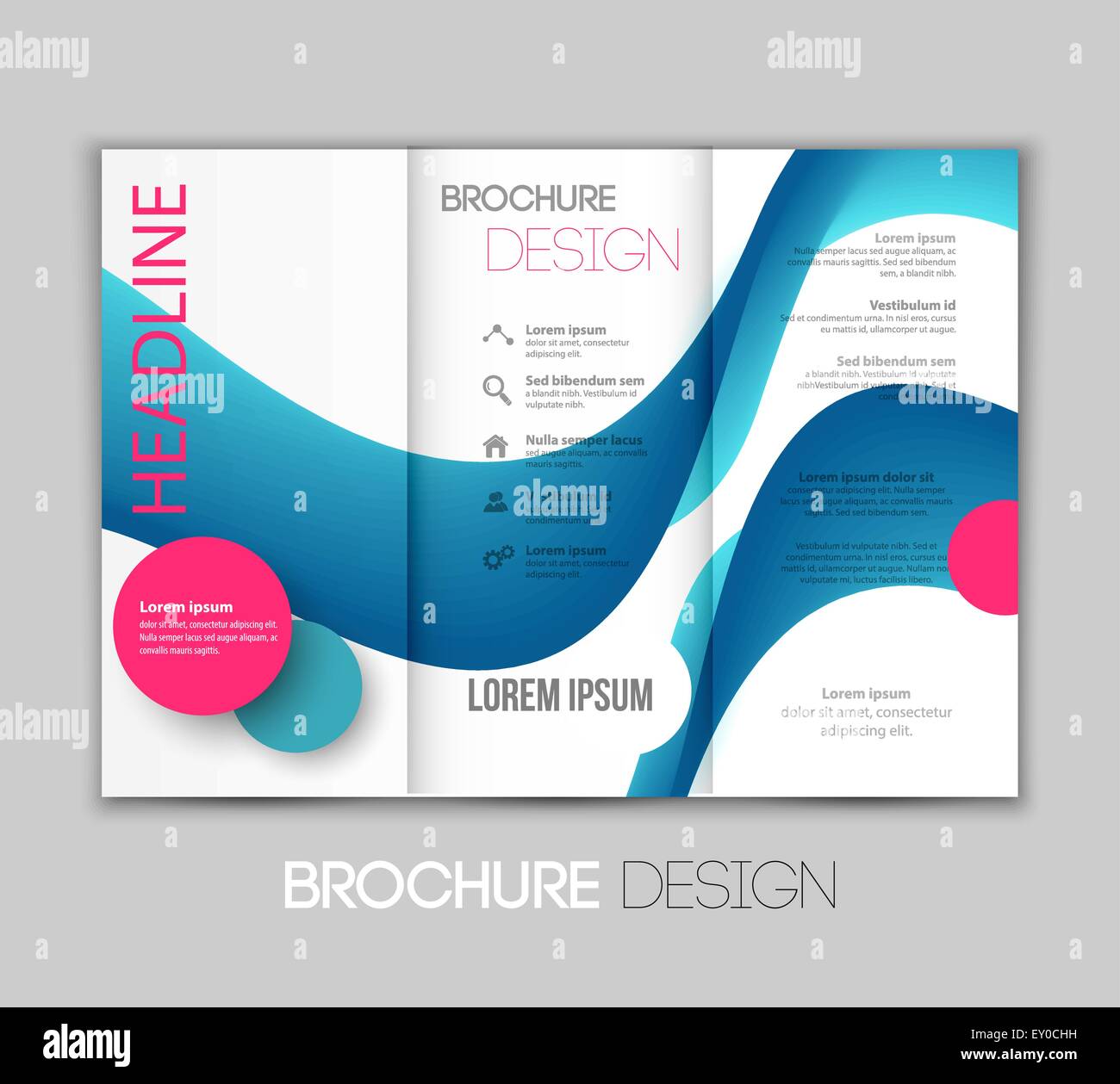 Vector template leaflet design with color lines Stock Vector Image ... Vector template leaflet design with color lines Stock Vector Image ...