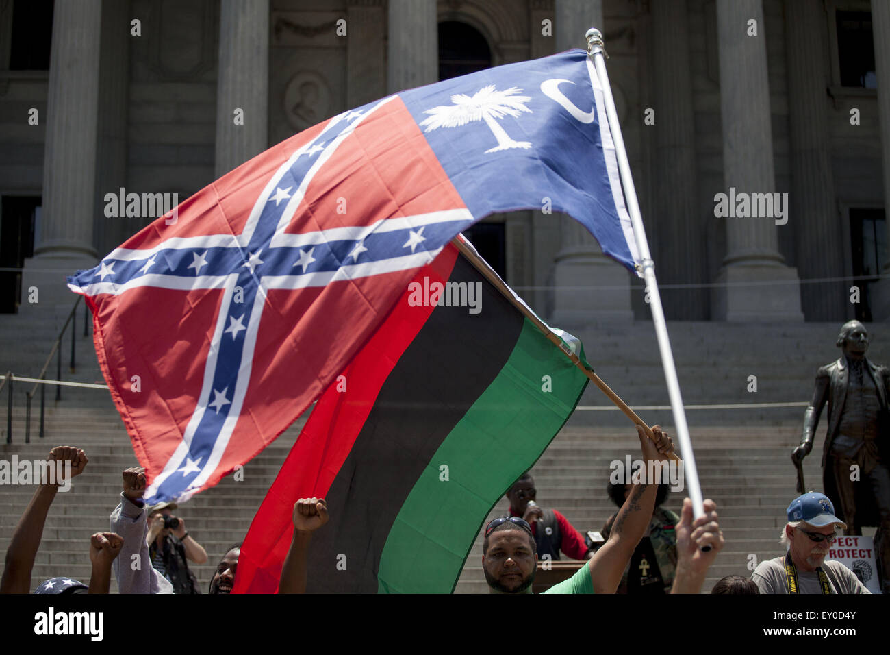 Columbia, South Carolina, USA. 18th July, 2015. A confederate and Pan ...