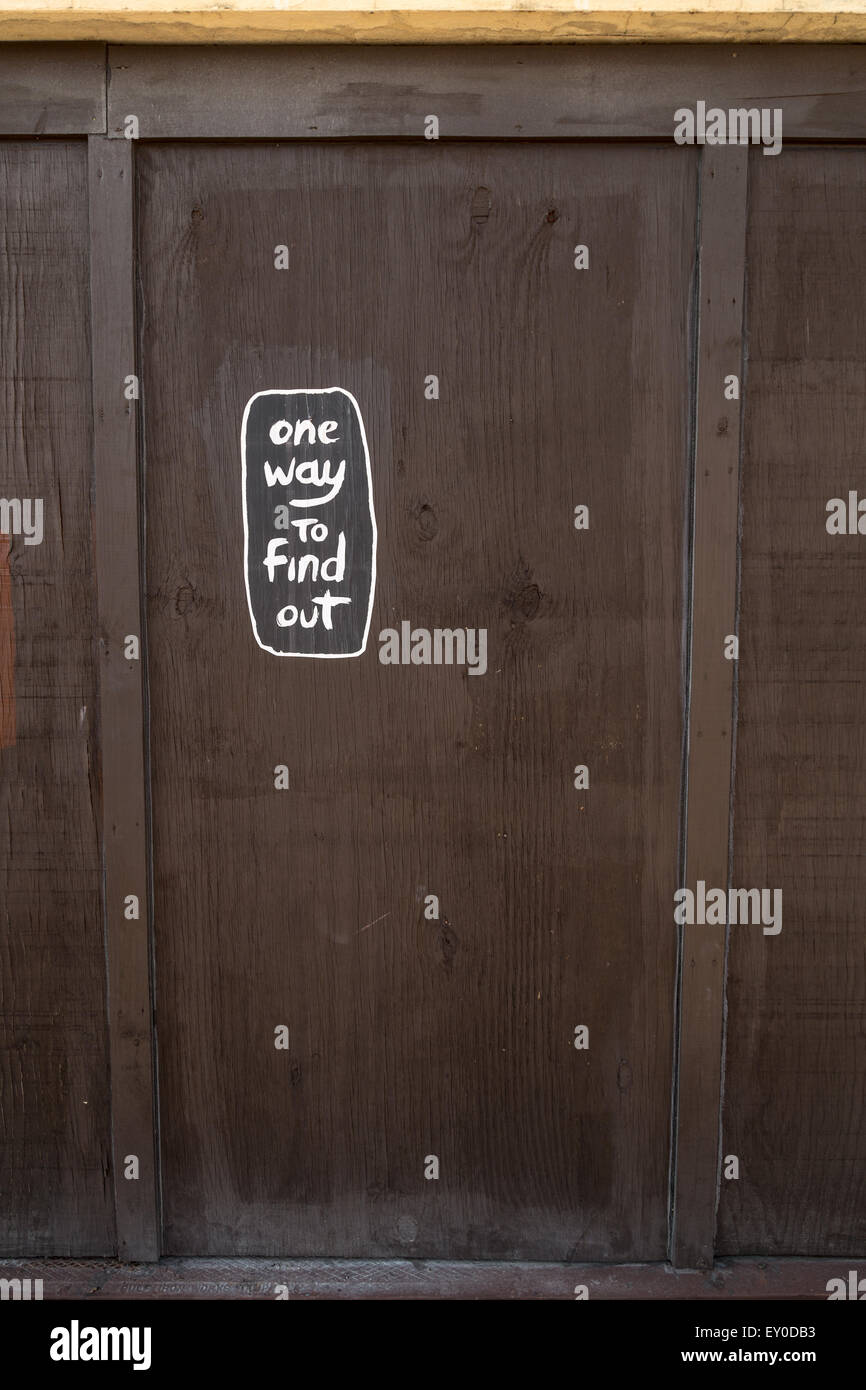 One way to find out Stock Photo - Alamy