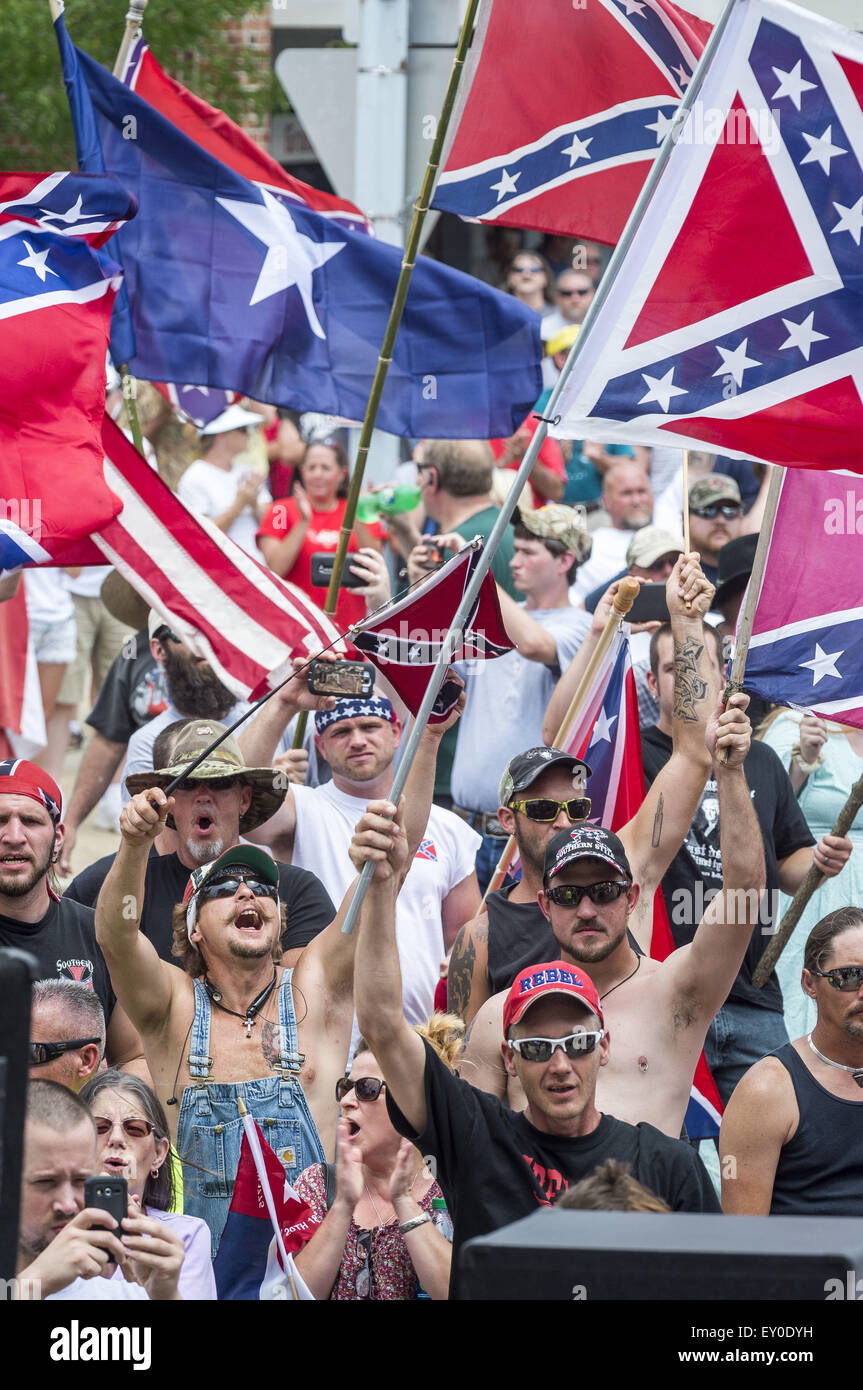 Graham, North Carolina, USA. 18th July, 2015. Rally participants, some ...