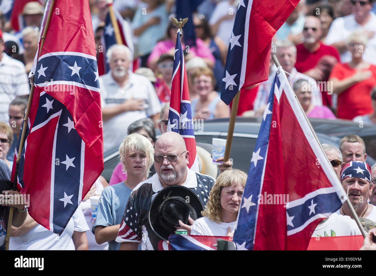 Graham, North Carolina, USA. 18th July, 2015. Rally participants, some ...