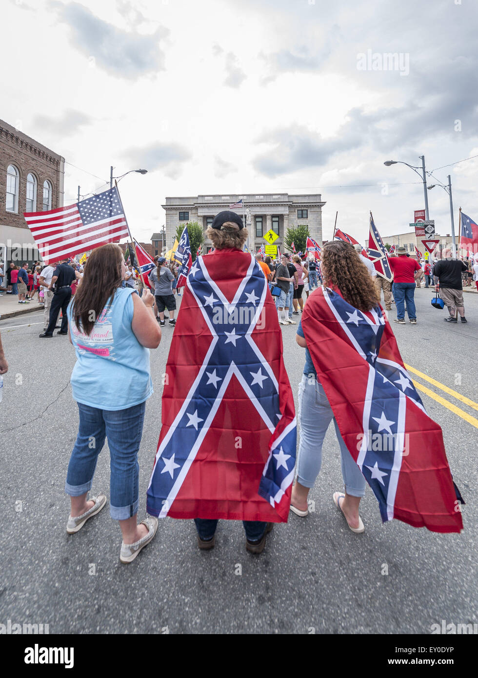 Graham, North Carolina, USA. 18th July, 2015. Rally participants, some ...