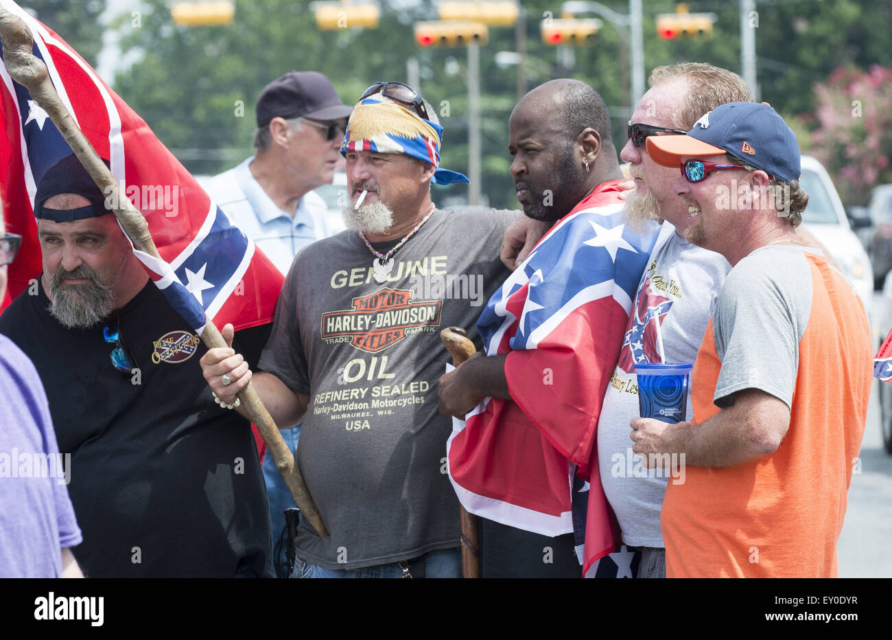 Graham, North Carolina, USA. 18th July, 2015. Rally participants, some ...