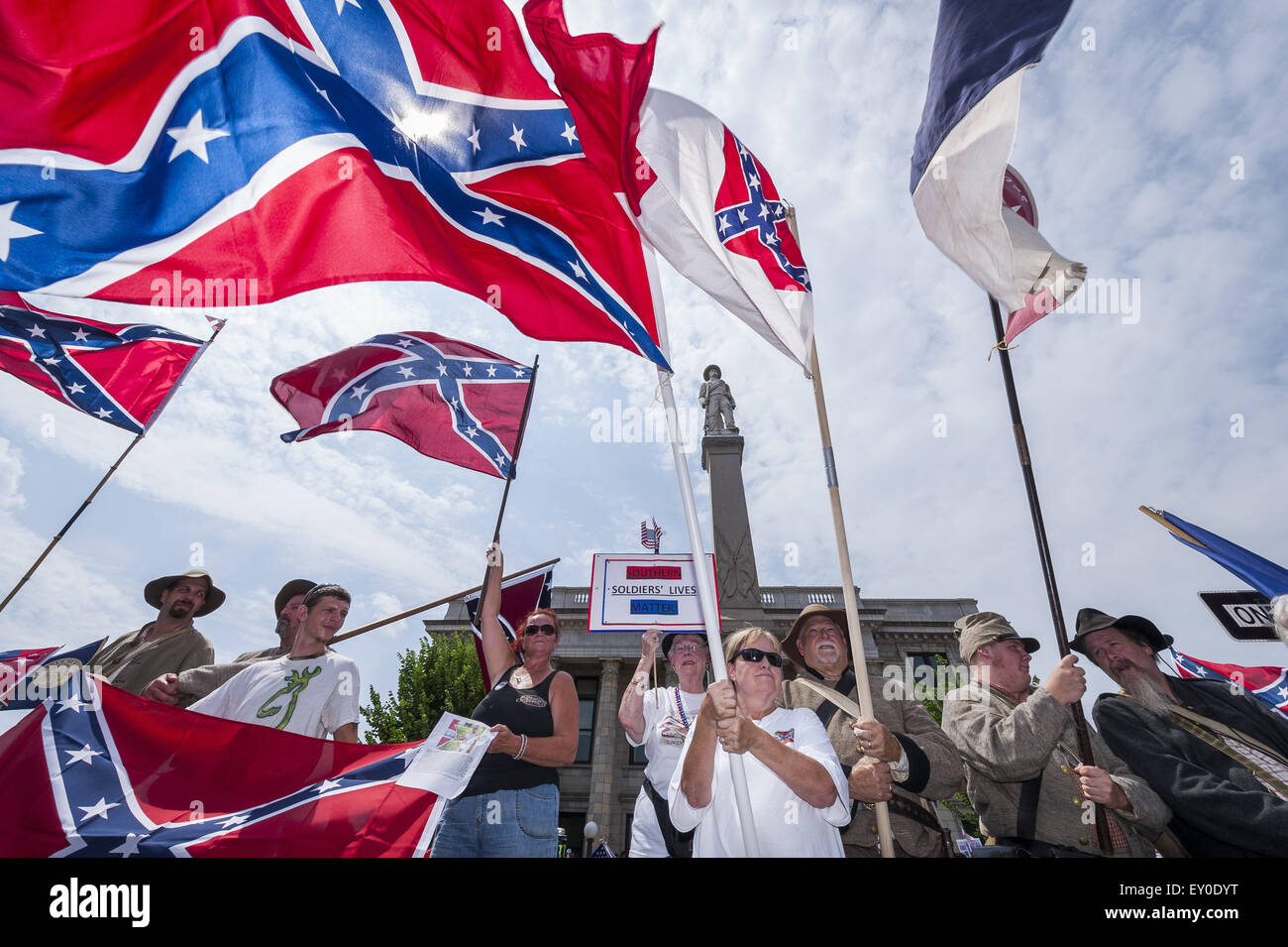 Graham, North Carolina, USA. 18th July, 2015. Rally participants, some ...