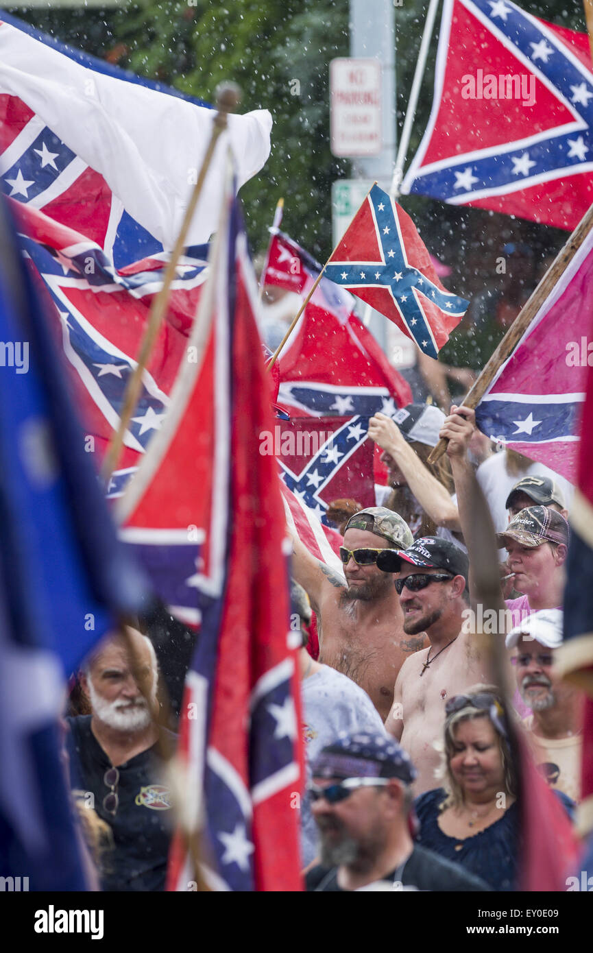 Graham, North Carolina, USA. 18th July, 2015. Rally participants, some ...