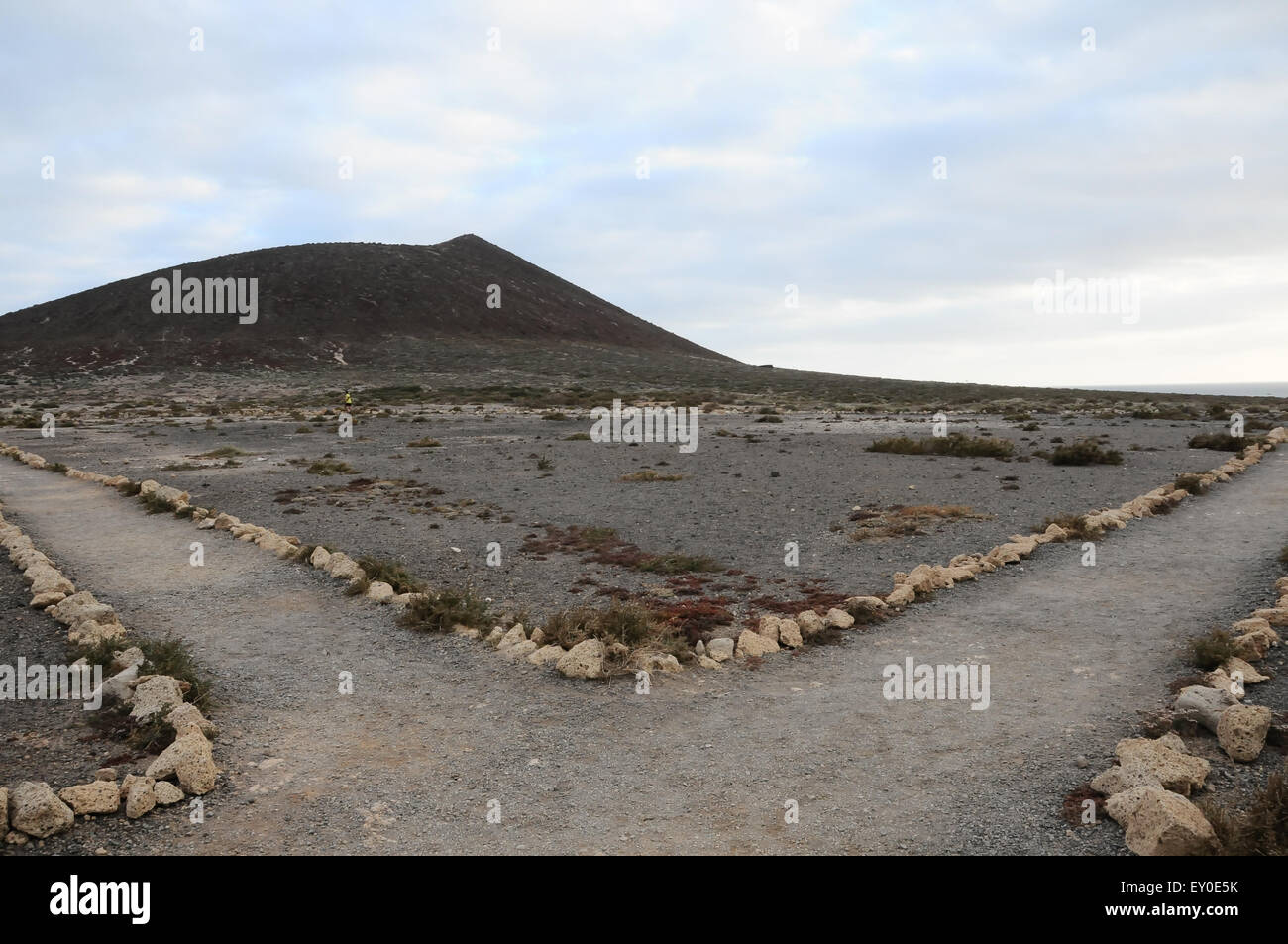 Pathway in the Volcanic Desert Stock Photo - Alamy