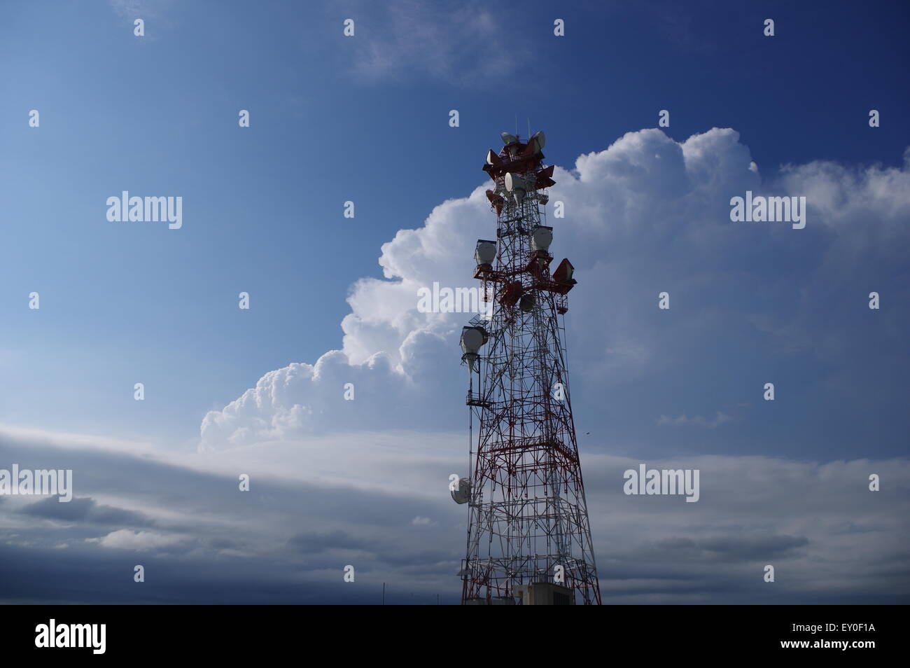 Time lapse communications radio tower hi-res stock photography and ...