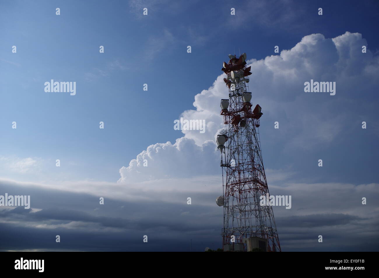Time lapse communications radio tower hi-res stock photography and ...