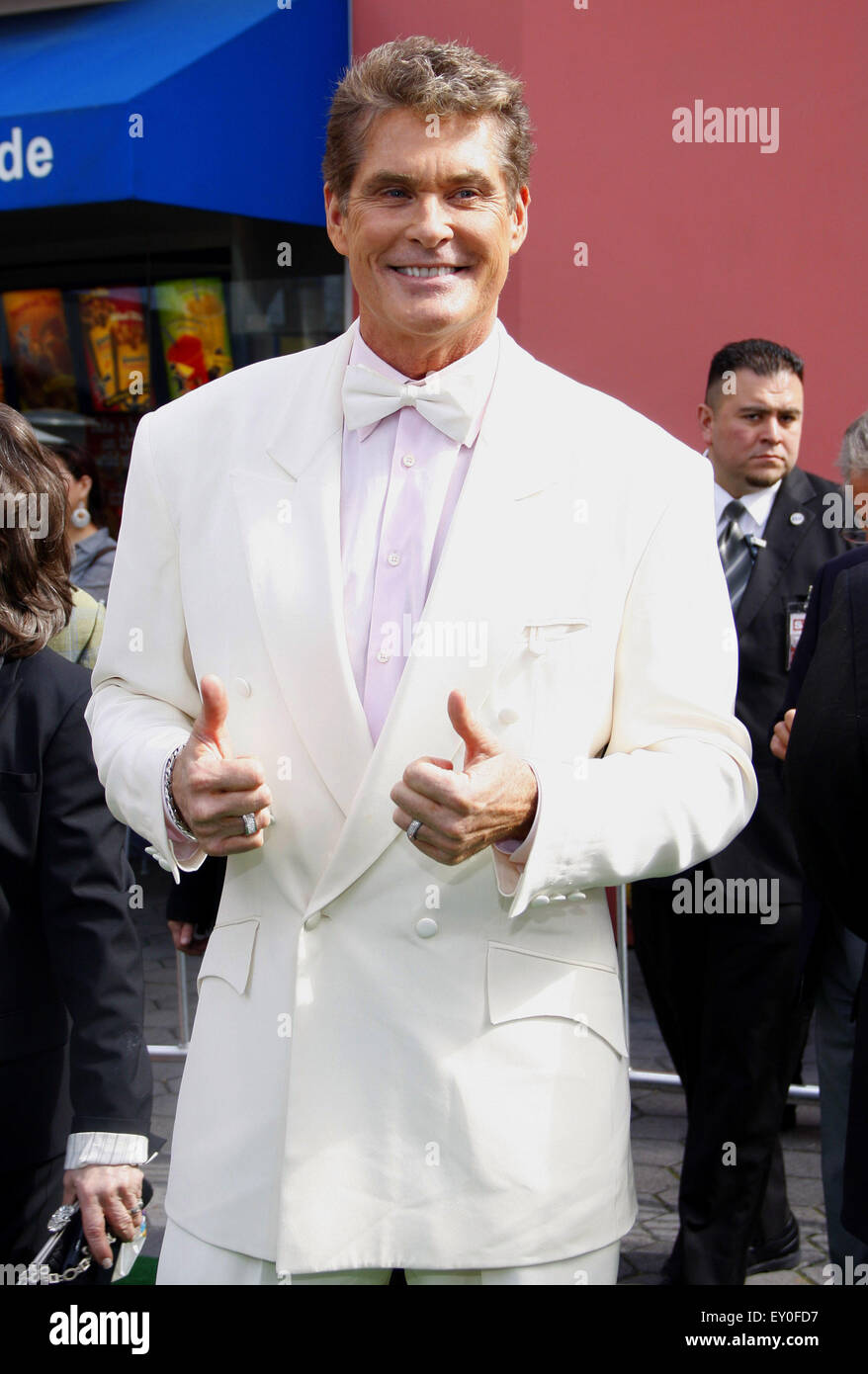 David Hasselhoff at the LA premiere of 'Hop' held at the Universal ...