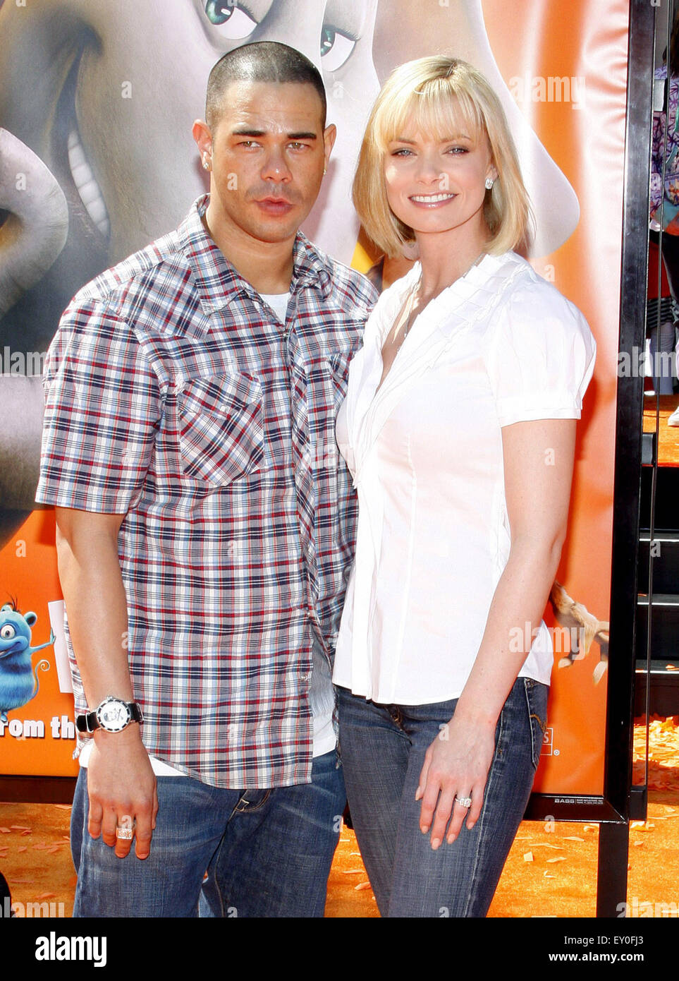 Jaime Pressly and DJ Eric Cubiche attend the World Premiere of "Horton ...