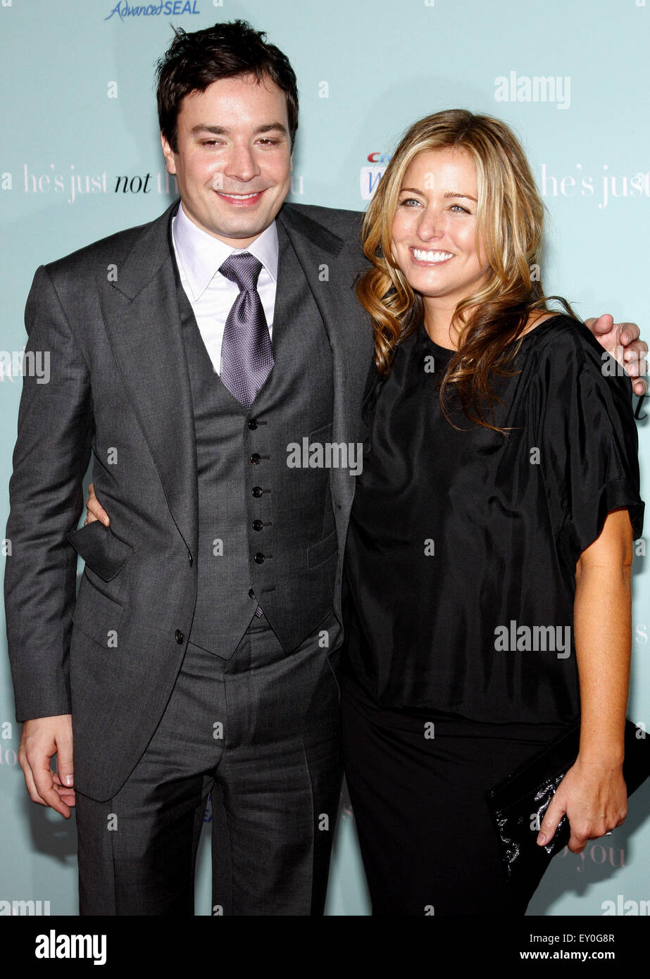 Nancy Juvonen and Jimmy Fallon at the Los Angeles premiere of 'He's ...