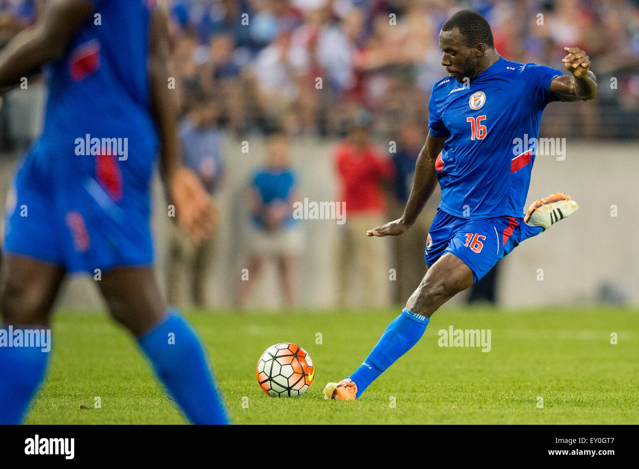 Baltimore, MD, USA. 18th July, 2015. #16 Haiti D Judelin Aveska during ...