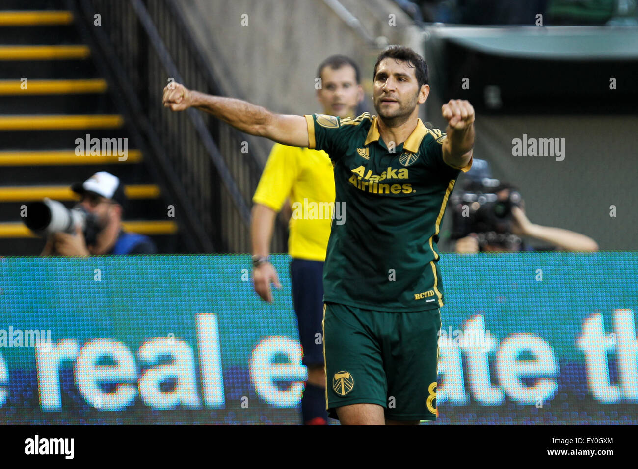 D. 18th July, 2015. VALERI (8) celebrates his first half goal. The ...