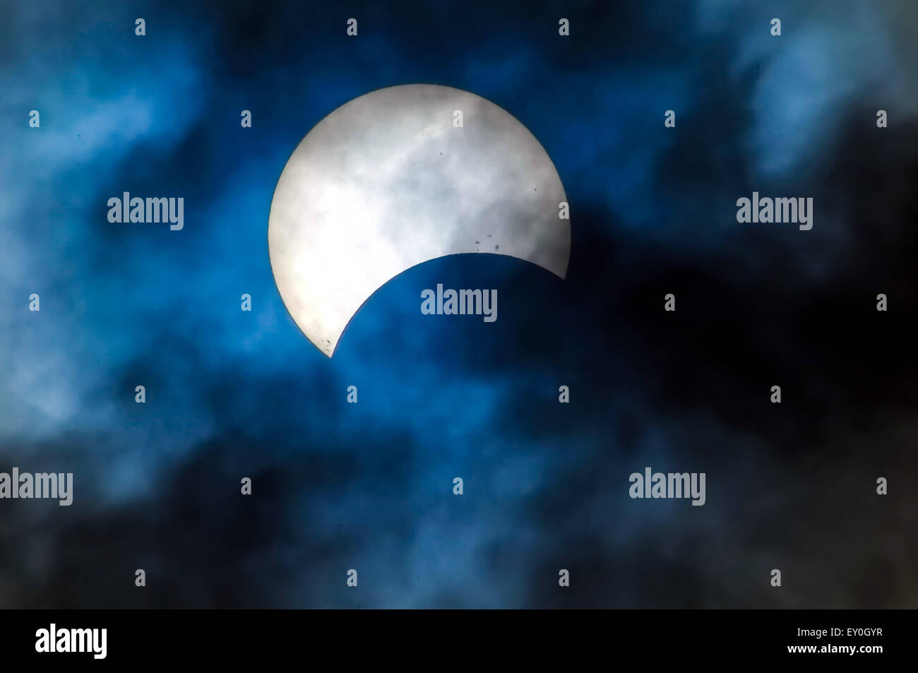 Partial Solar Eclipse Stock Photo - Alamy