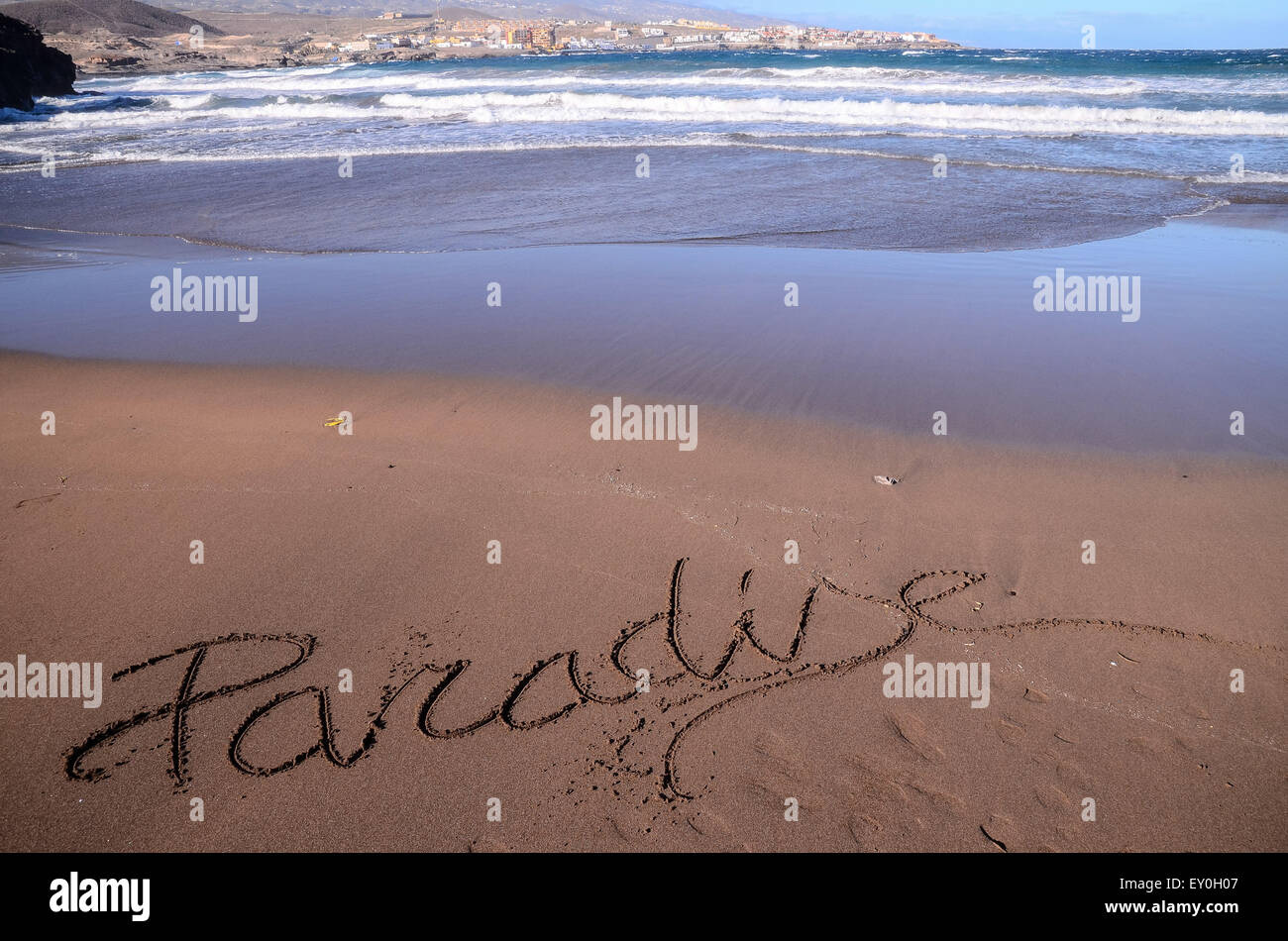 Word Written on the Sand Stock Photo - Alamy