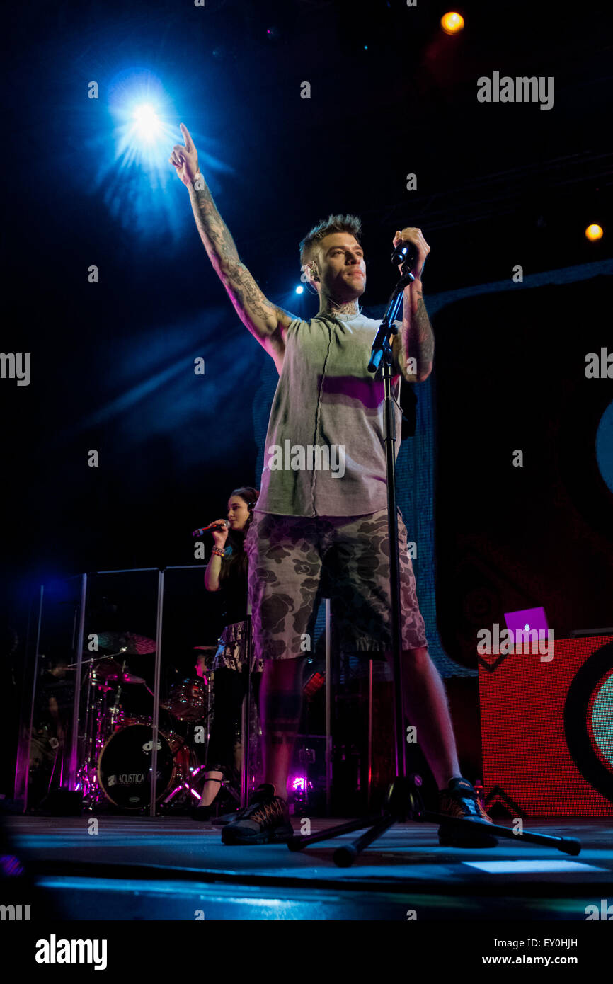 Turin, Italy. 18th July, 2015. Fedez, one of the strongest names in the ...