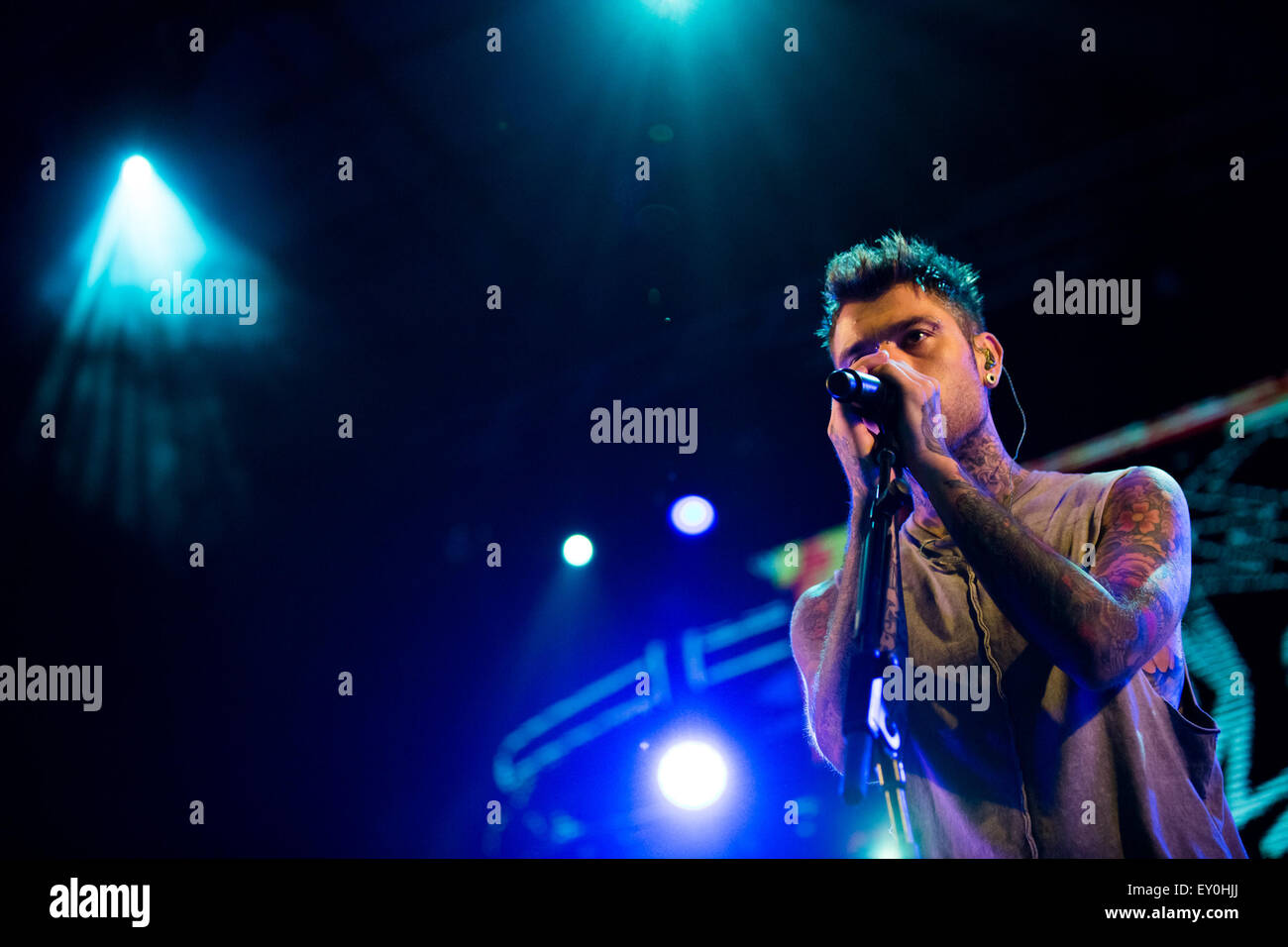 Turin, Italy. 18th July, 2015. Fedez, one of the strongest names in the ...