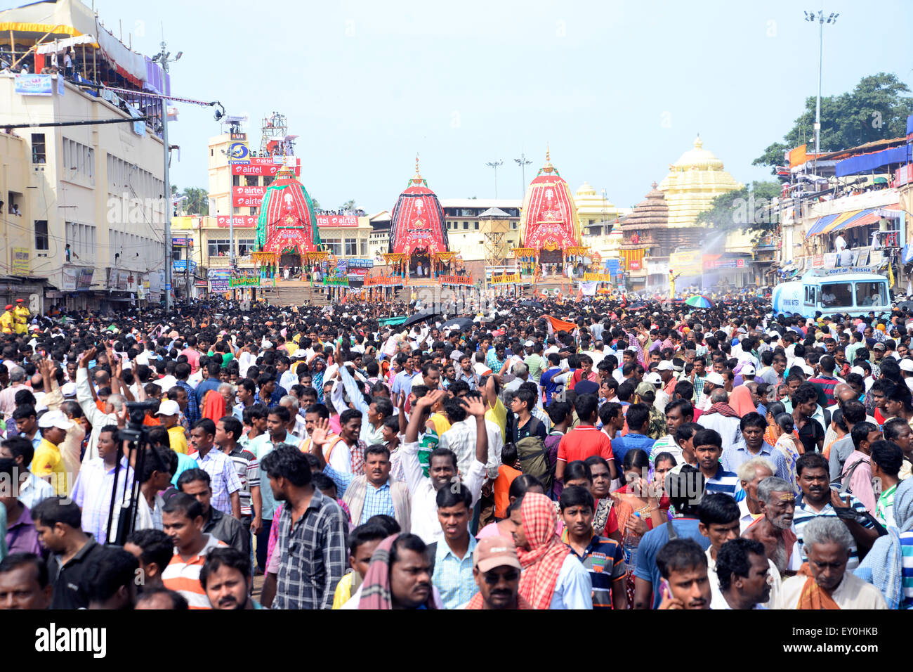 India. 18th July, 2015. The awaited Nabakalebara Rath Yatra is ...