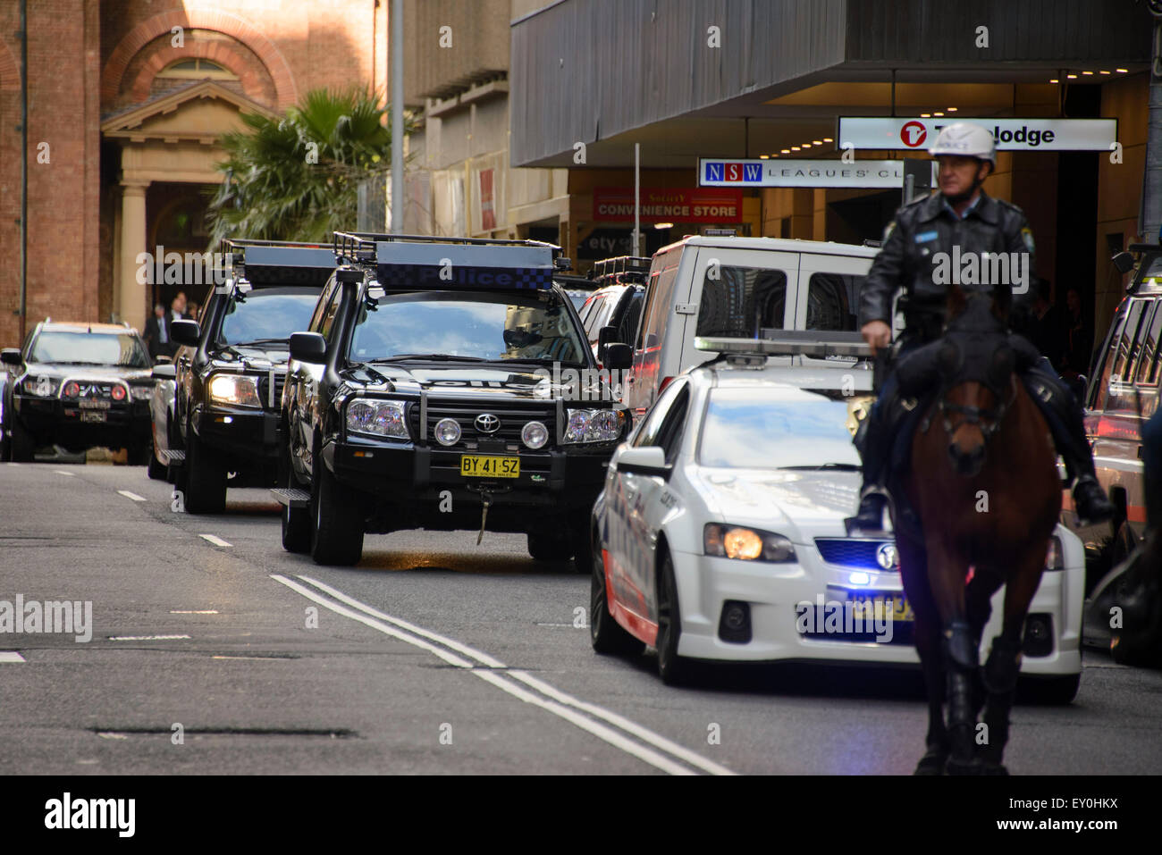 Sydney, Australia. 19th July, 2015. Riot and Public Order police squads ...