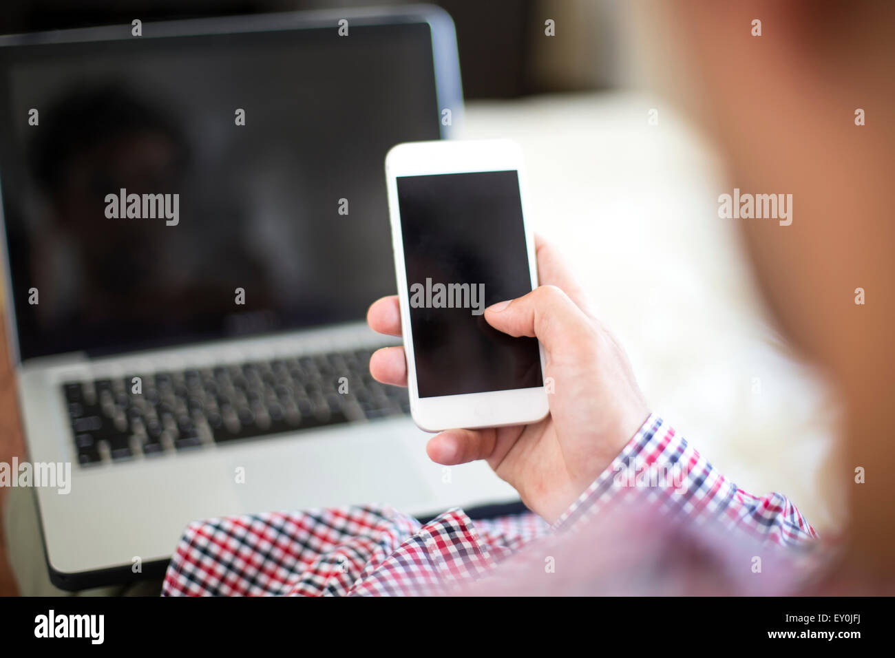 Portrait casual young man busy hi-res stock photography and images - Alamy